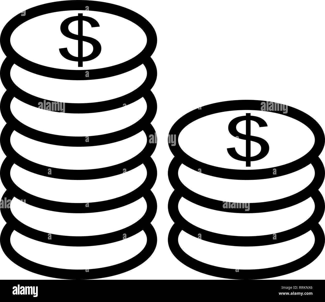 Coins Vector Icon Sign Icon Vector Illustration For Personal And ...