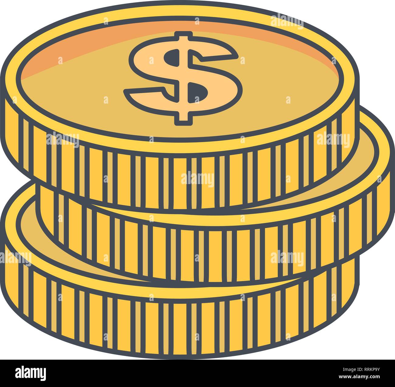 Coins Vector Icon Sign Icon Vector Illustration For Personal And ...