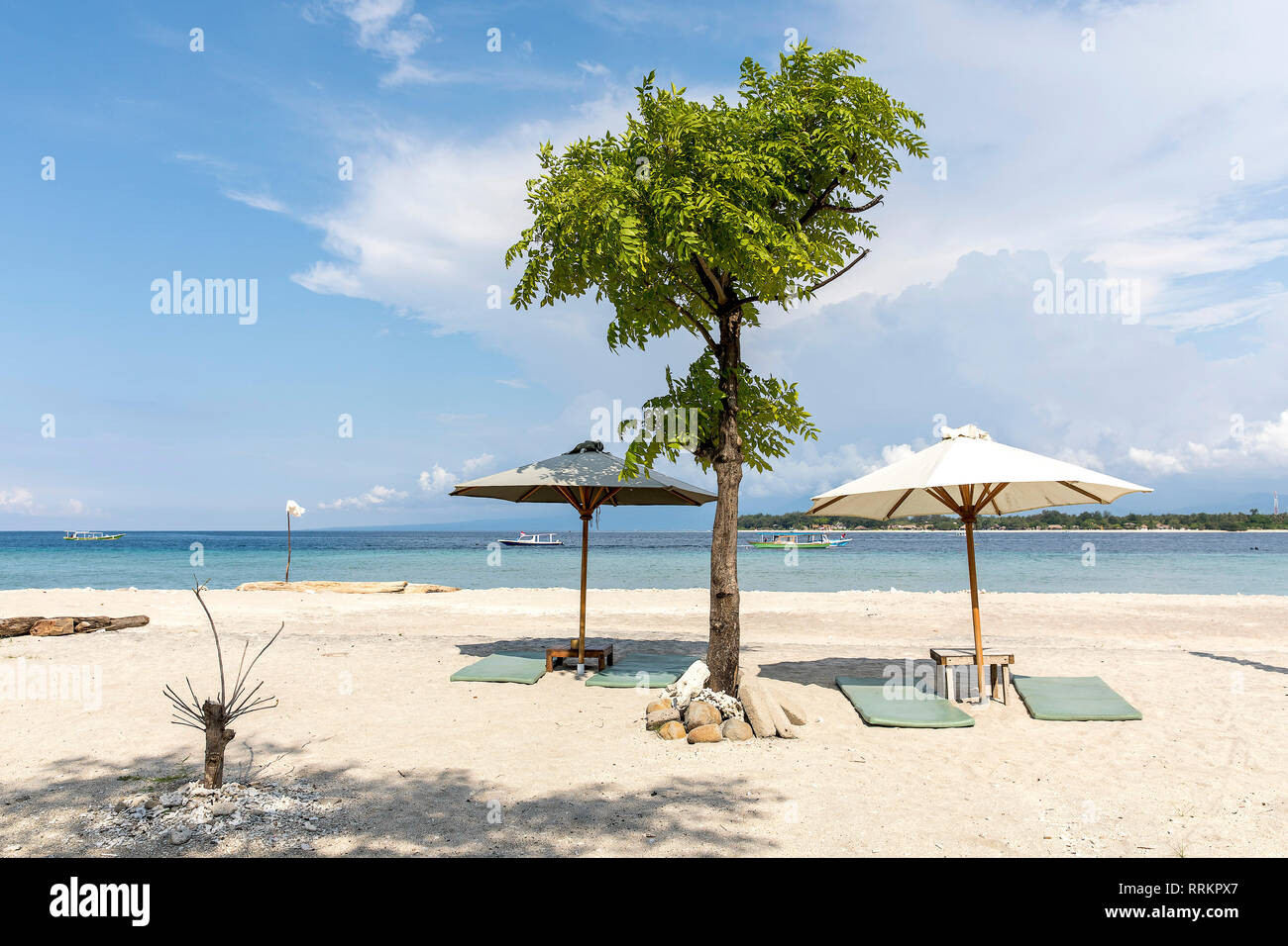 A beach image on the island of Gili Trawangan Located in Bali Indonesia ...