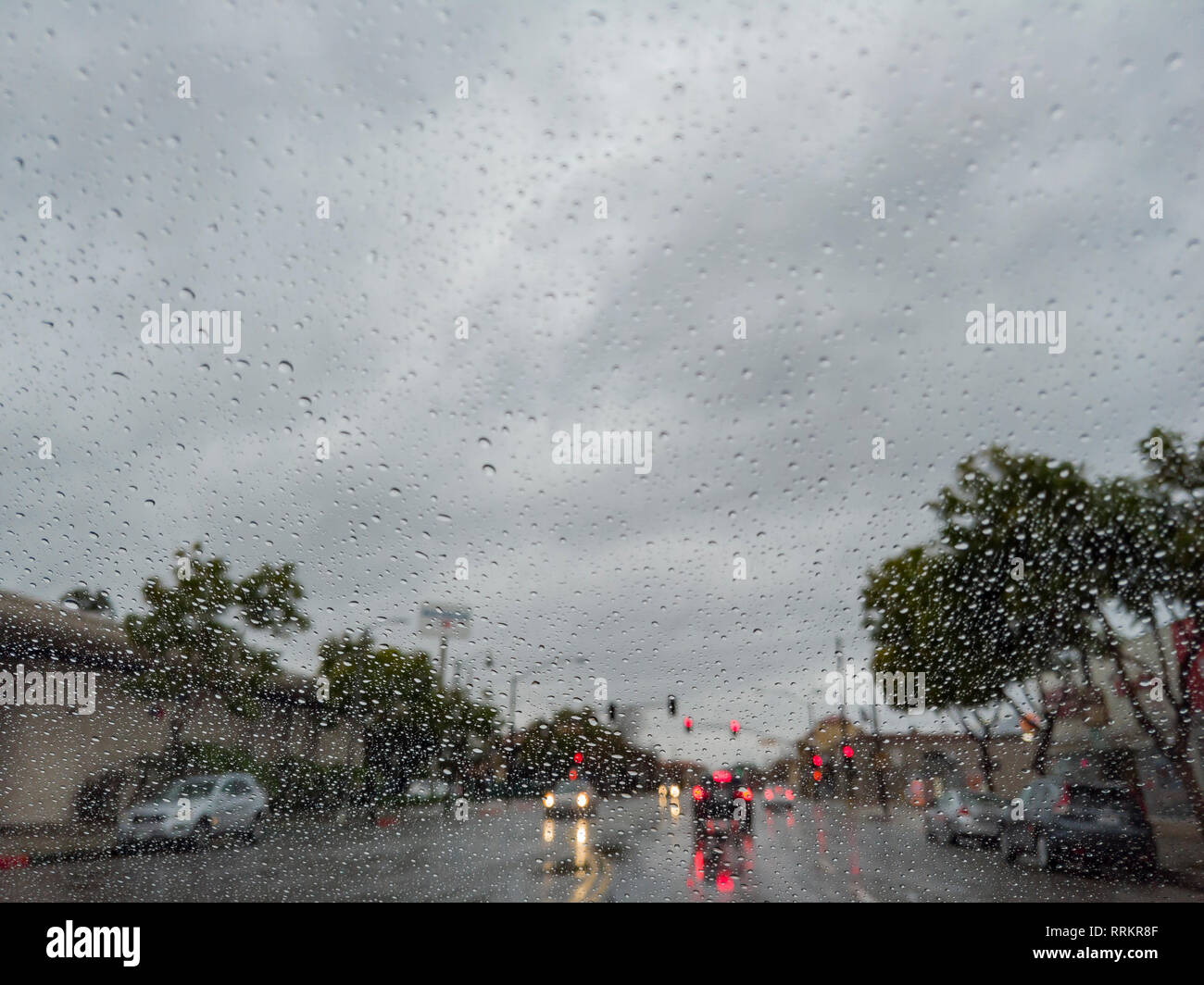 Driving in the rainy Los Angeles urban at California Stock Photo - Alamy