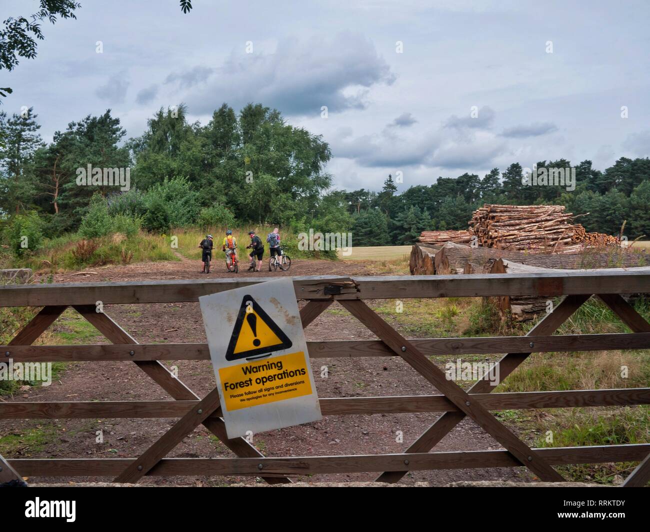 Forest operations warning signs forestry hi-res stock photography and ...