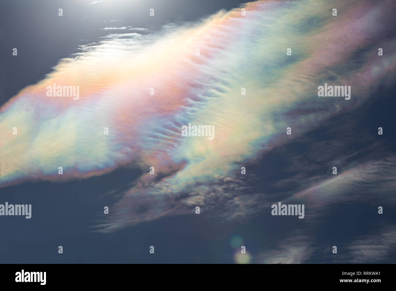 colorful cloud iridescence at Vancouver BC Canada Stock Photo - Alamy