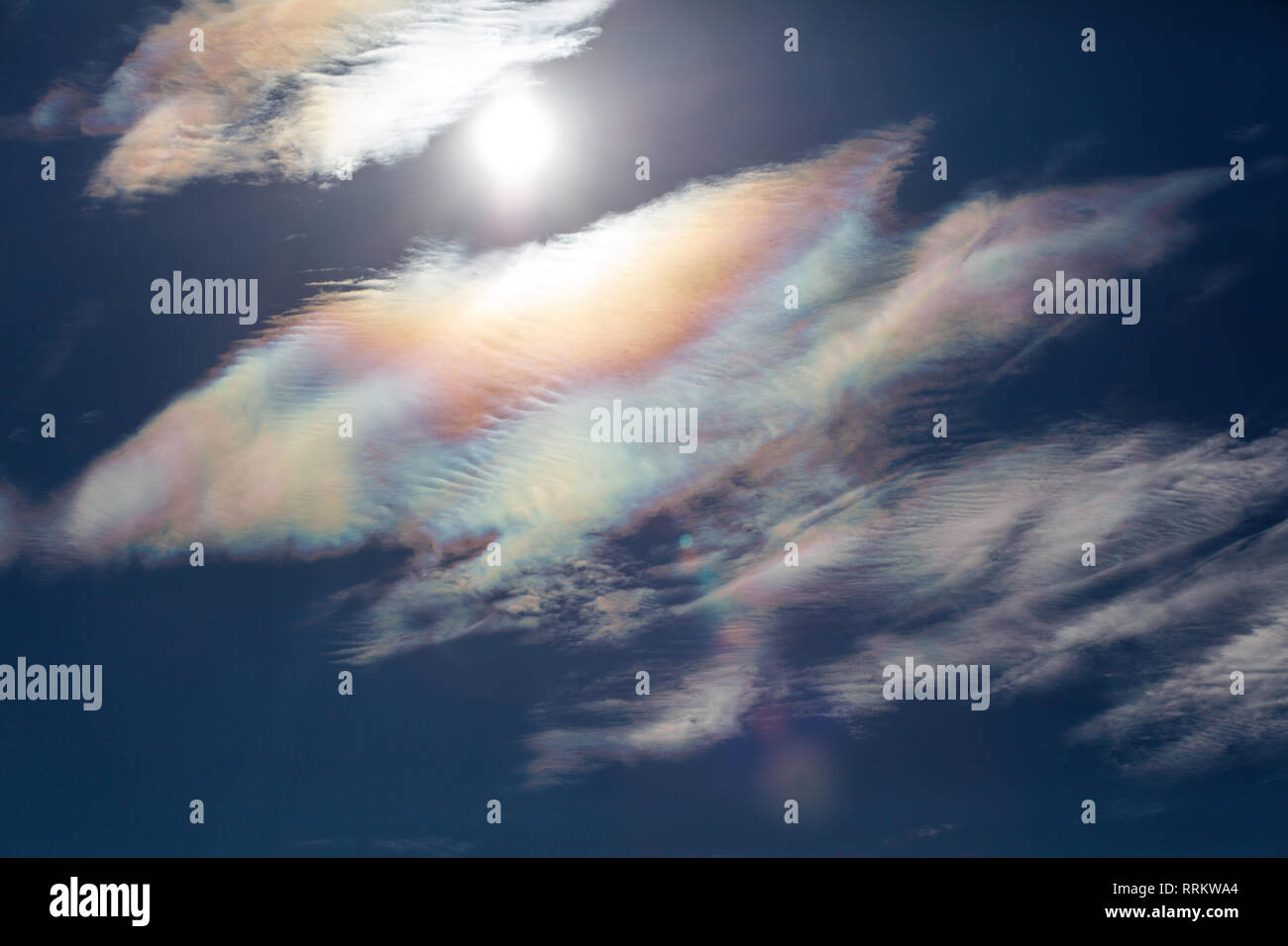 colorful cloud iridescence at Vancouver BC Canada Stock Photo - Alamy