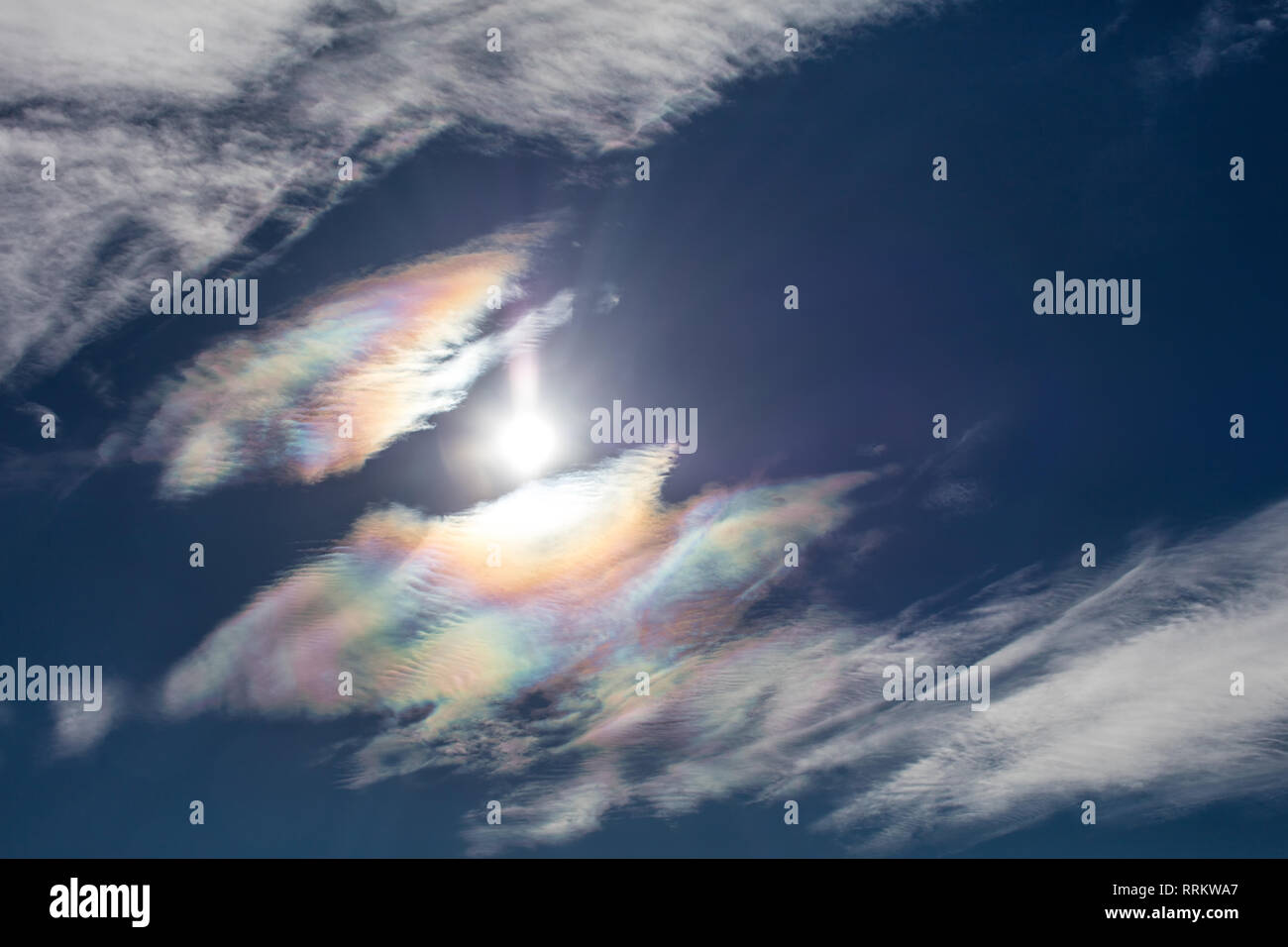 colorful cloud iridescence at Vancouver BC Canada Stock Photo - Alamy