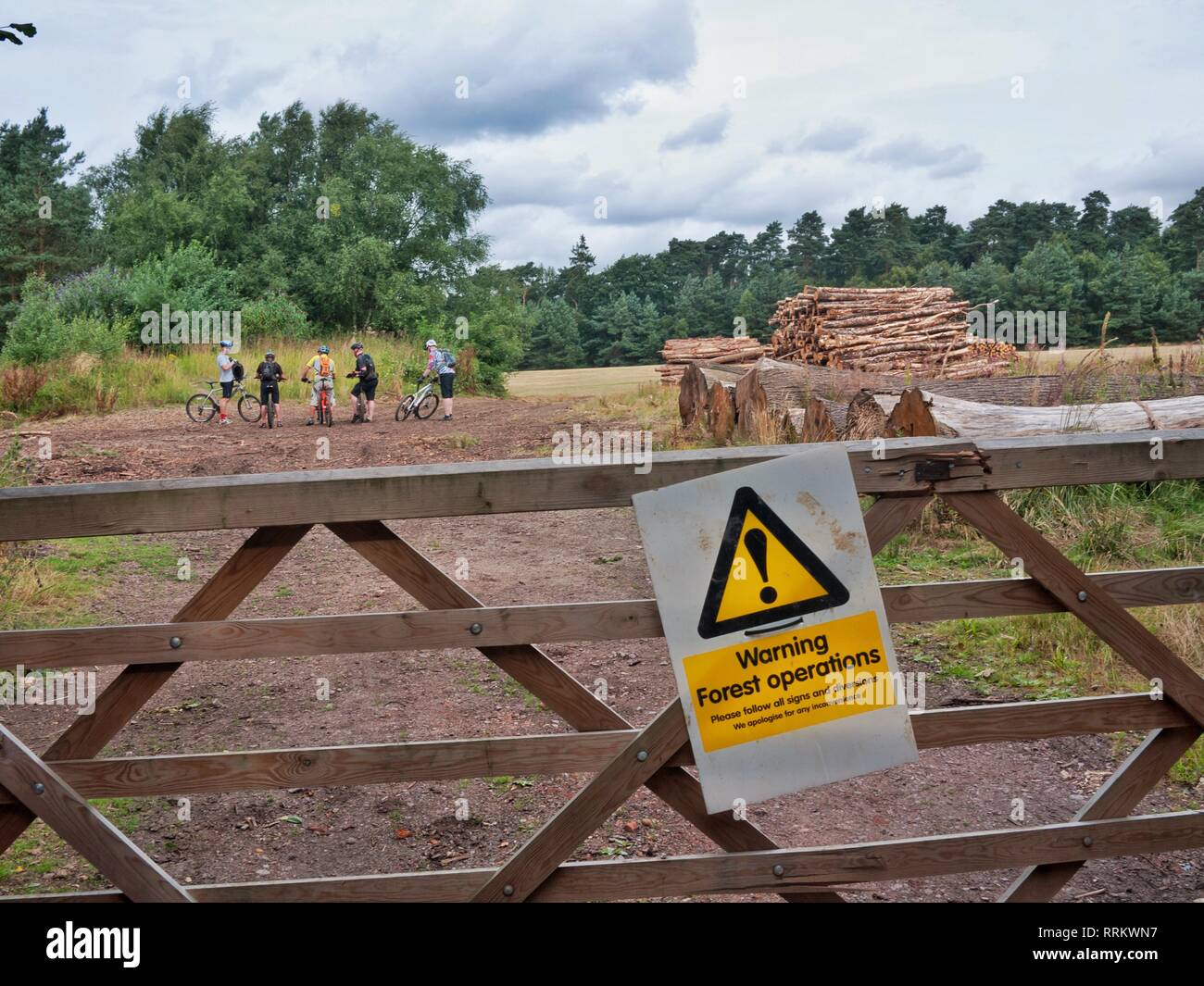 Forest operations warning signs forestry hi-res stock photography and ...