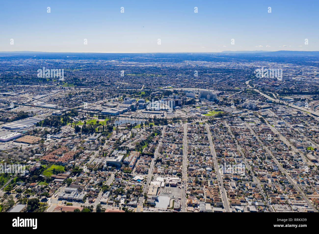 Los angeles freeway aerial hi-res stock photography and images - Alamy