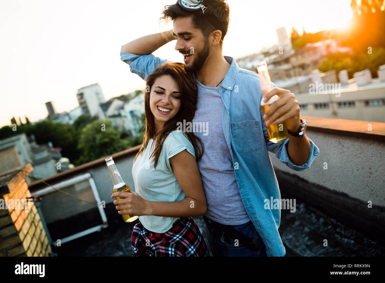 Terrace in the sunset hi-res stock photography and images - Alamy
