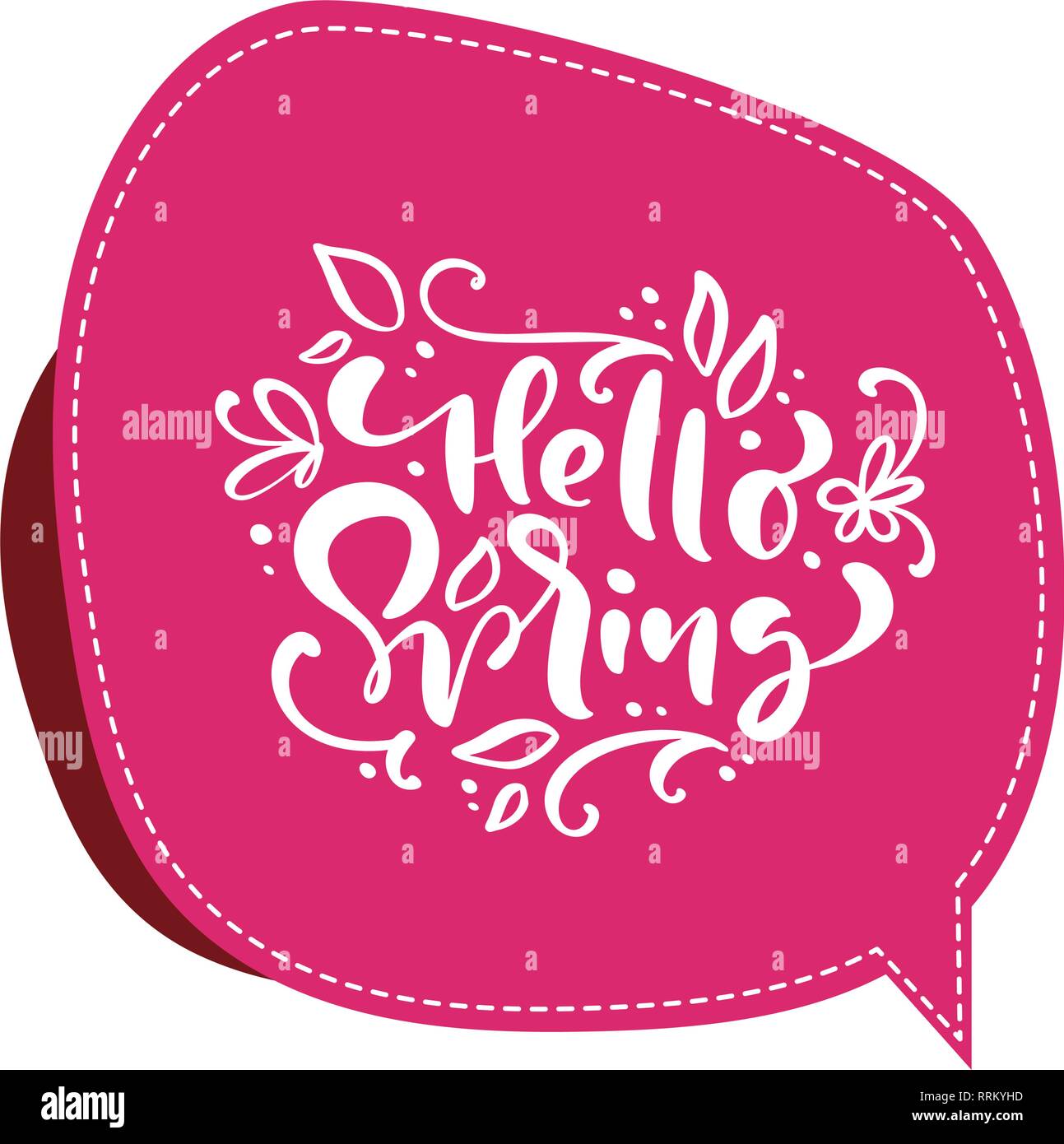 Vintage Vector red background with calligraphic lettering text Hello ...