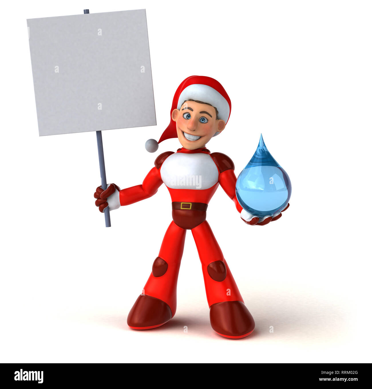 Fun Super Santa Claus - 3D Illustration Stock Photo - Alamy