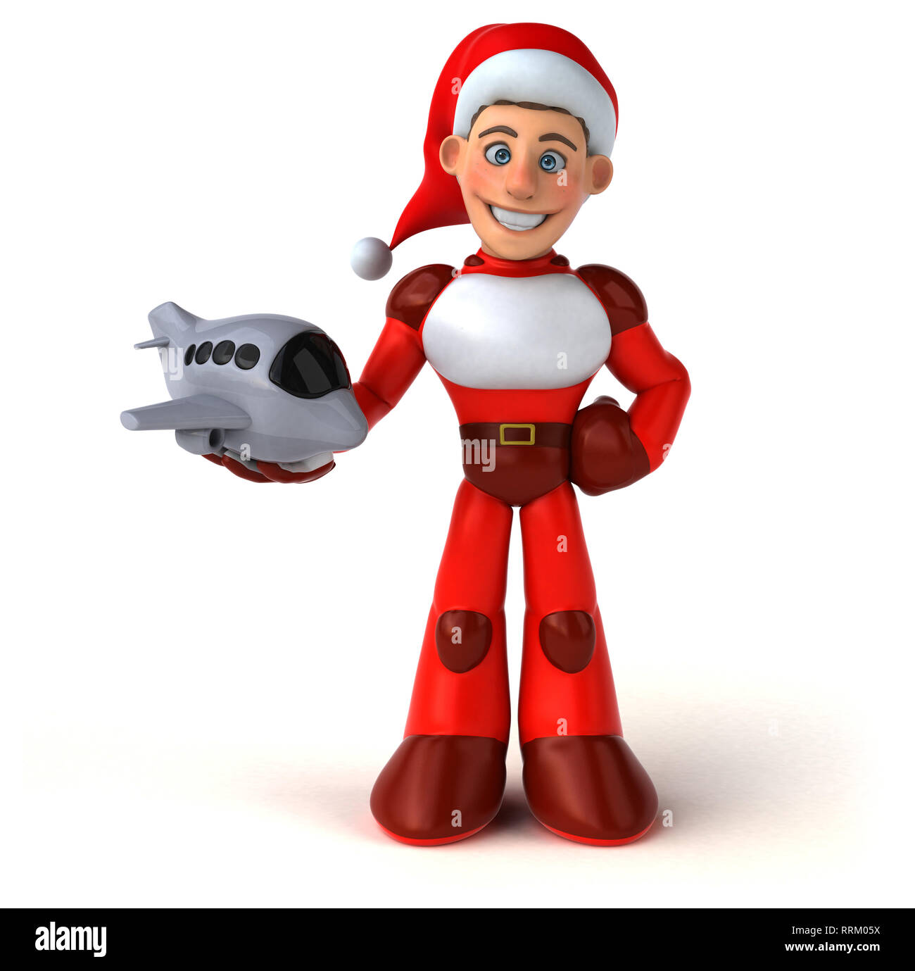 Fun Super Santa Claus - 3D Illustration Stock Photo - Alamy