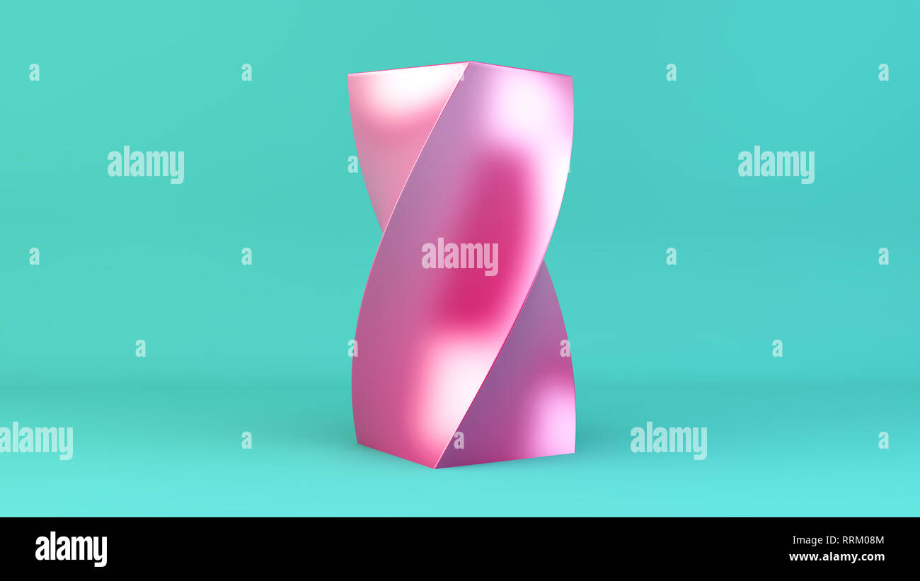 geometrical turn form scene 3d rendering Stock Photo - Alamy