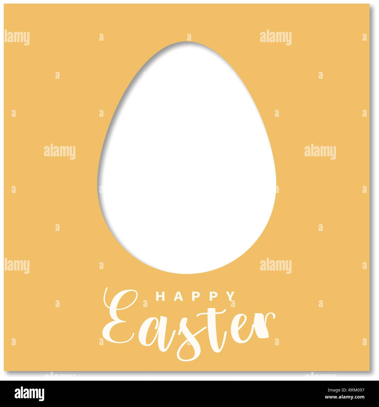 Easter egg card/template yellow Stock Vector Image & Art - Alamy