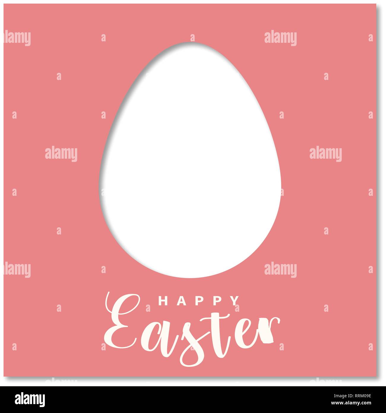 Easter egg card/template pink Stock Vector Image & Art - Alamy
