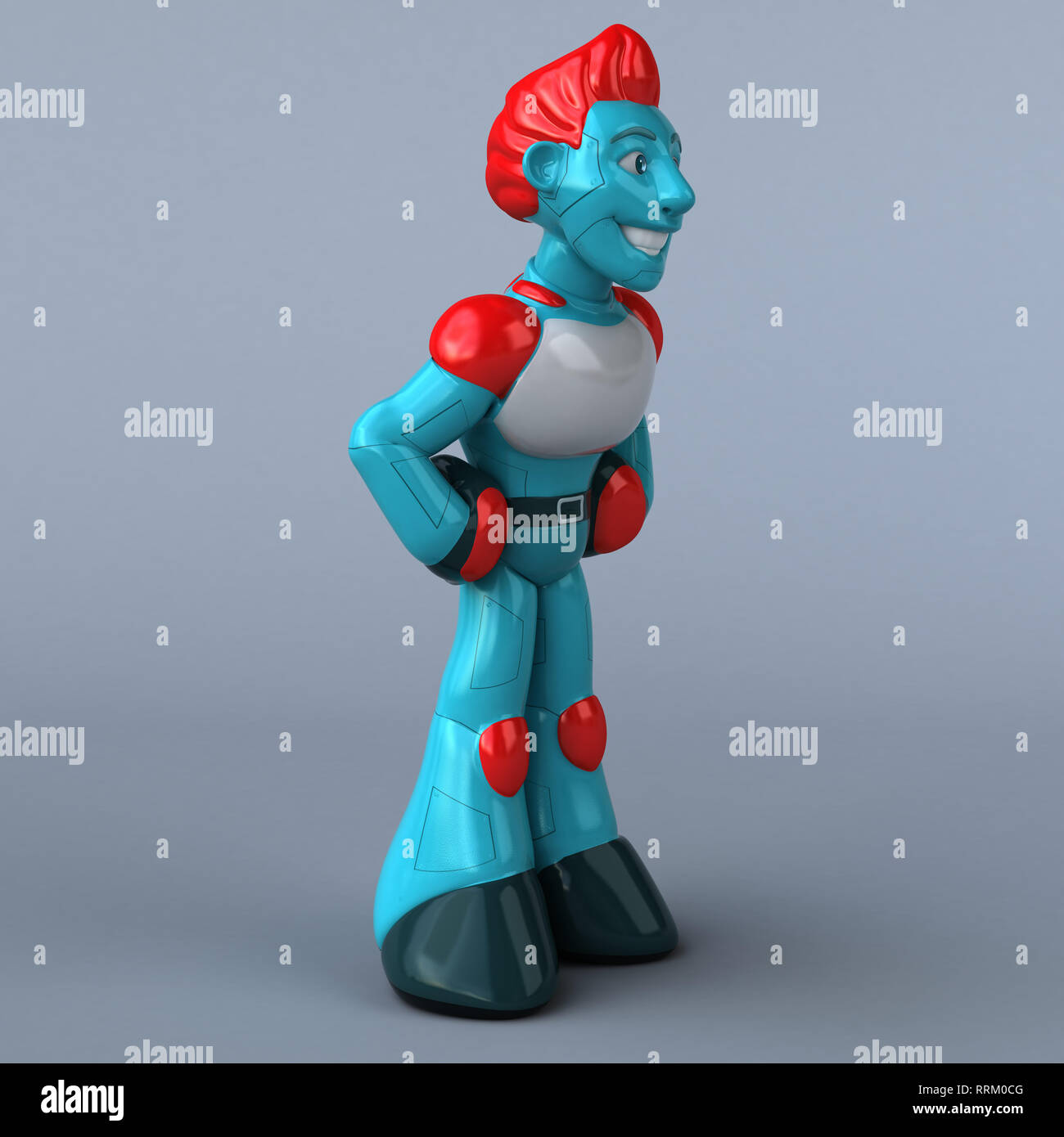 Red robot - 3D Illustration Stock Photo - Alamy