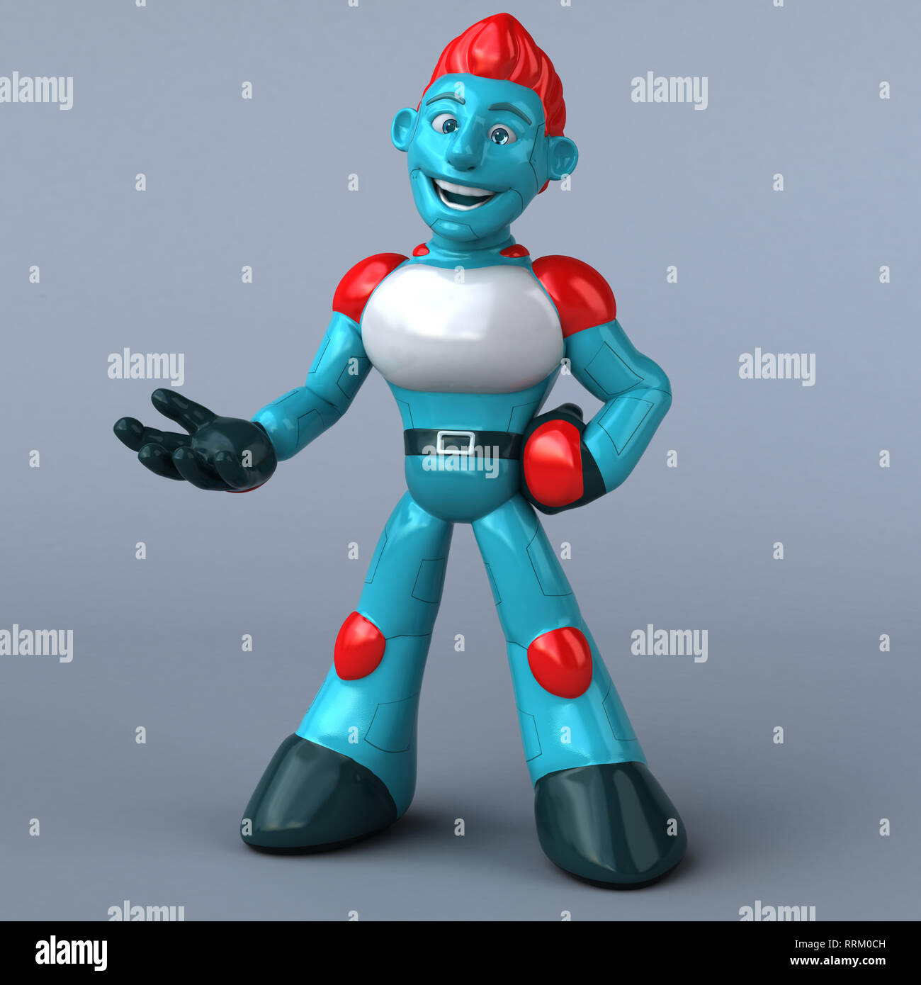 Red robot - 3D Illustration Stock Photo - Alamy