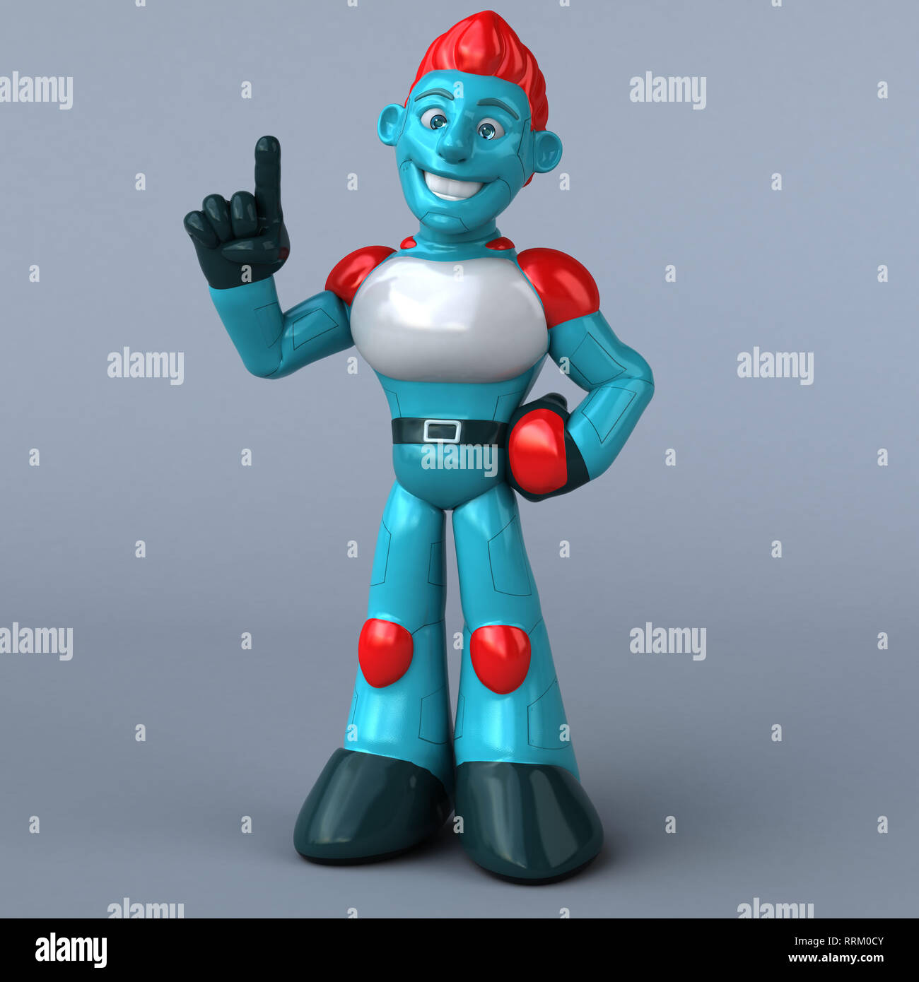 Red robot - 3D Illustration Stock Photo - Alamy