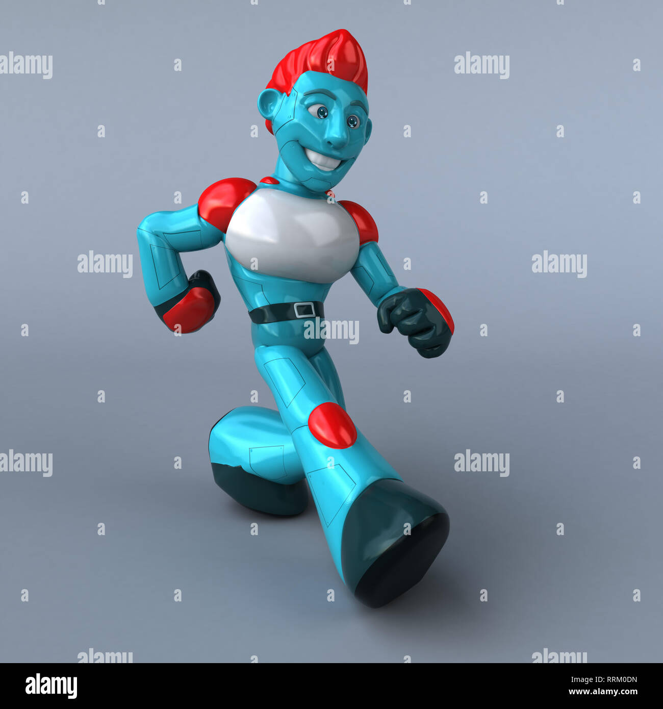Red robot - 3D Illustration Stock Photo - Alamy