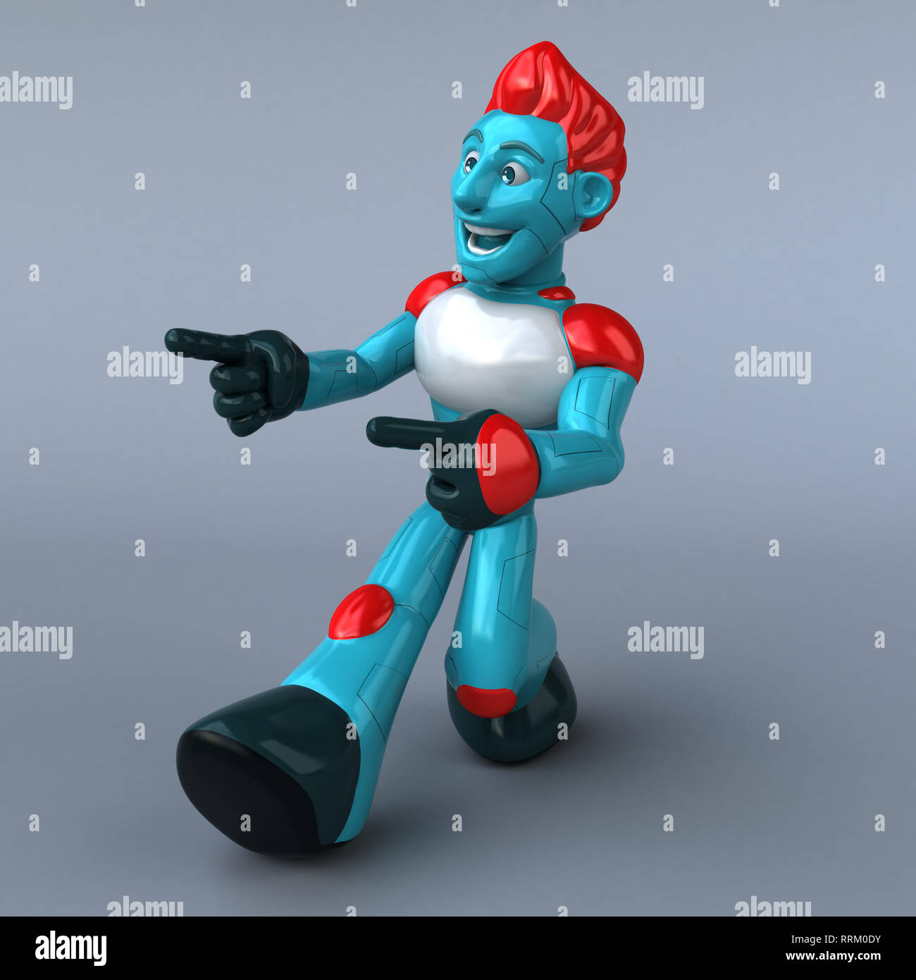 Red robot - 3D Illustration Stock Photo - Alamy