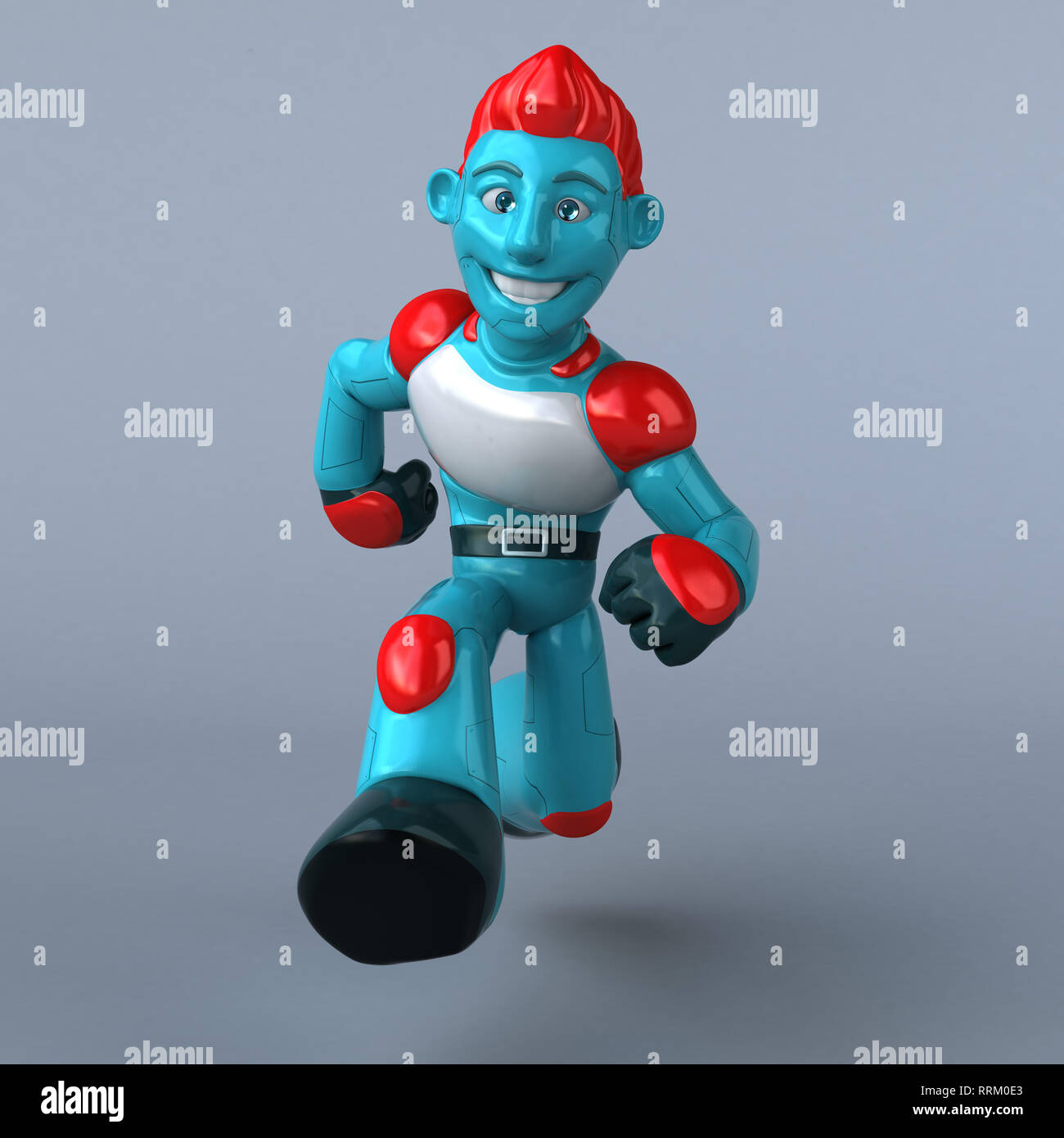 Red robot - 3D Illustration Stock Photo - Alamy