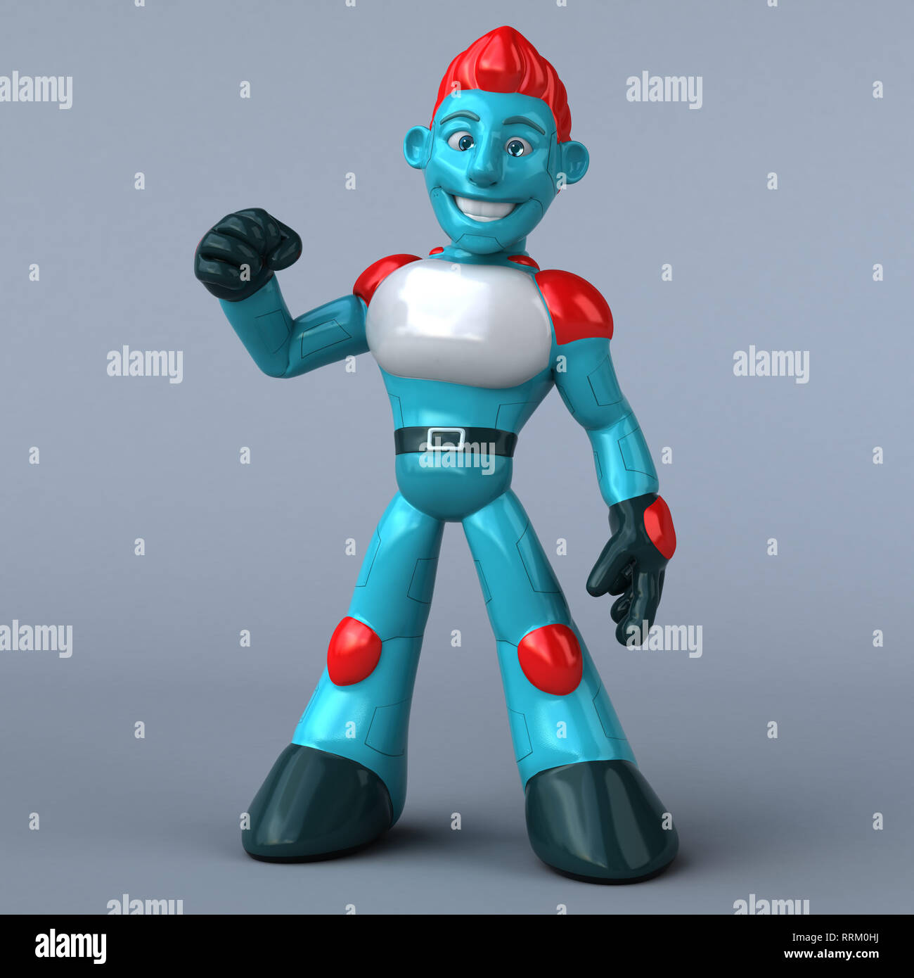 Red robot - 3D Illustration Stock Photo - Alamy