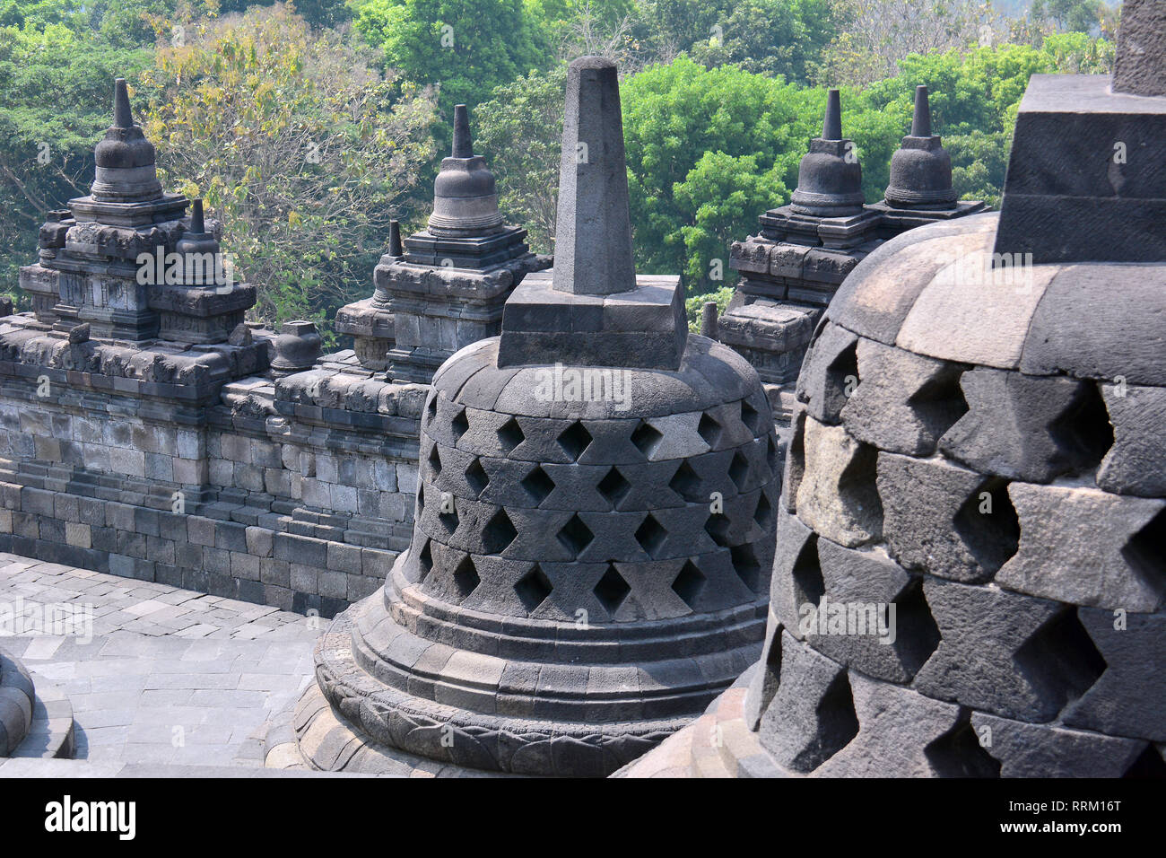 Mahayana Buddhist Temple (9th century), Borobudur, Central Java ...
