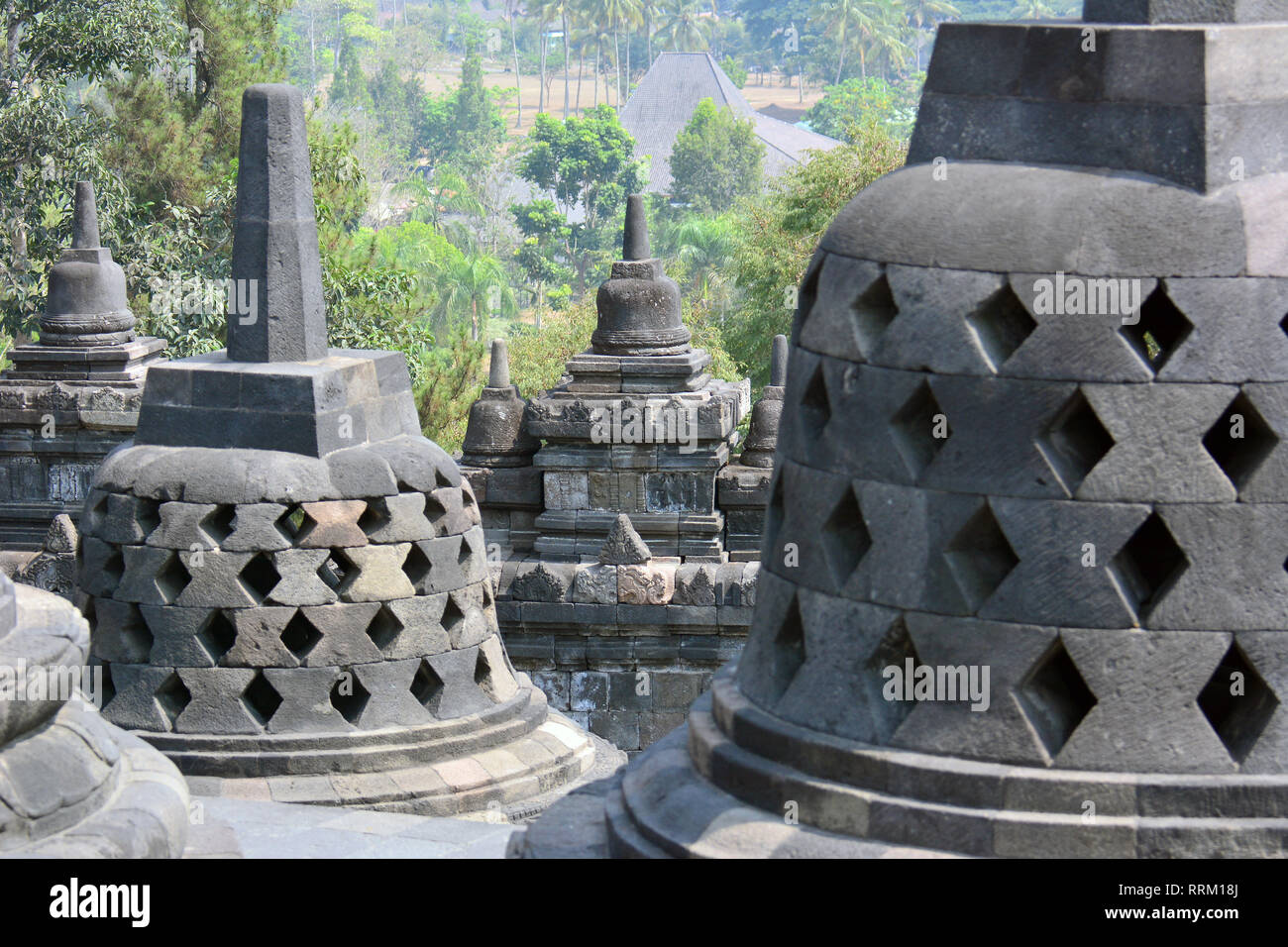 Mahayana Buddhist Temple (9th century), Borobudur, Central Java ...