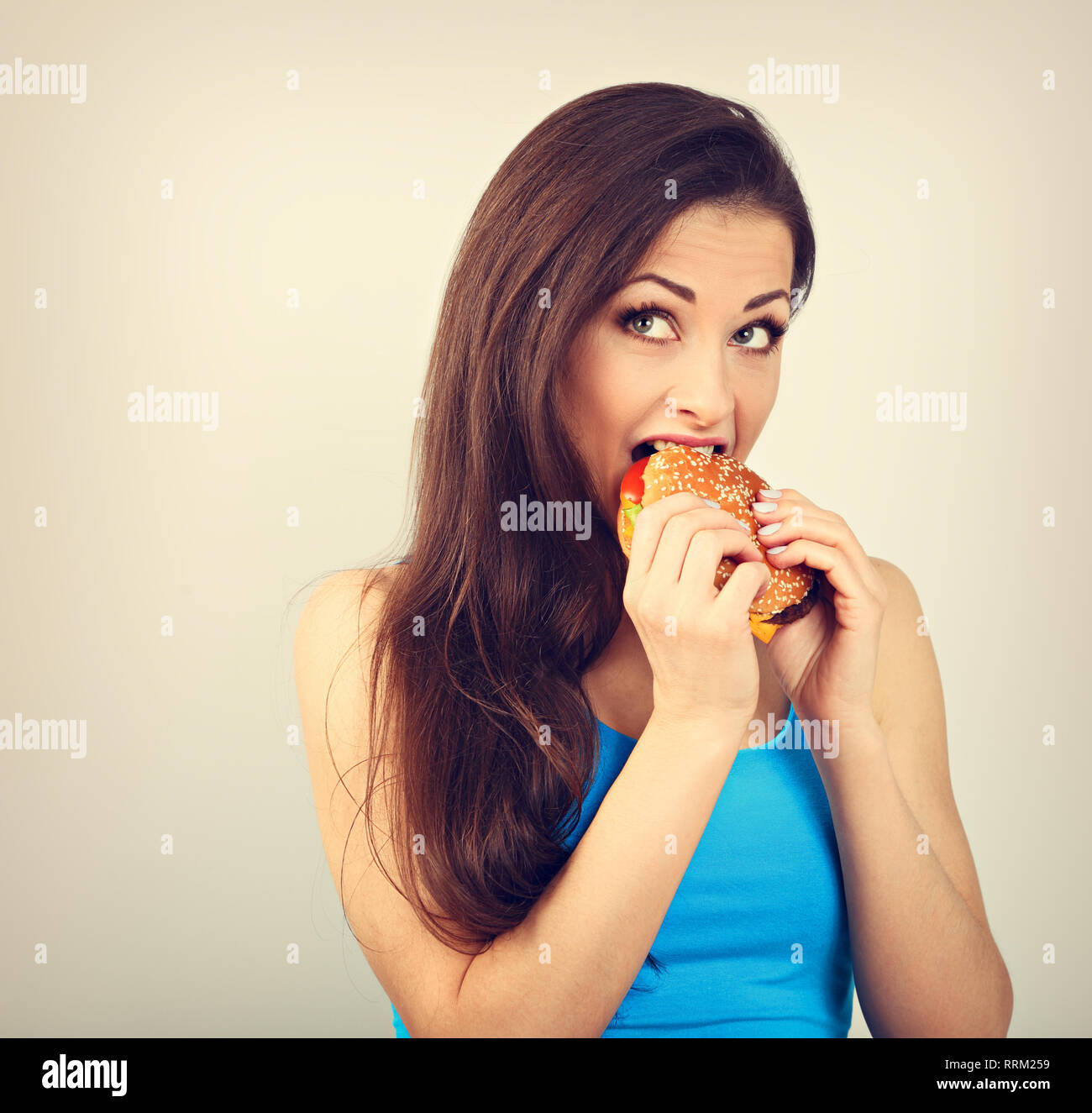 Woman brown bread portrait face hi-res stock photography and images - Alamy
