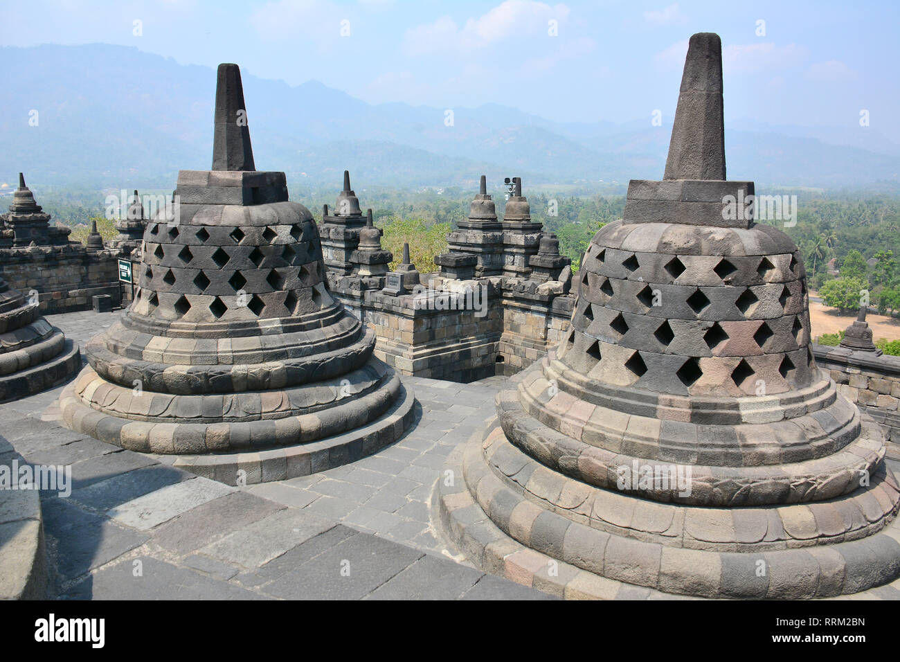 Mahayana Buddhist Temple (9th century), Borobudur, Central Java ...