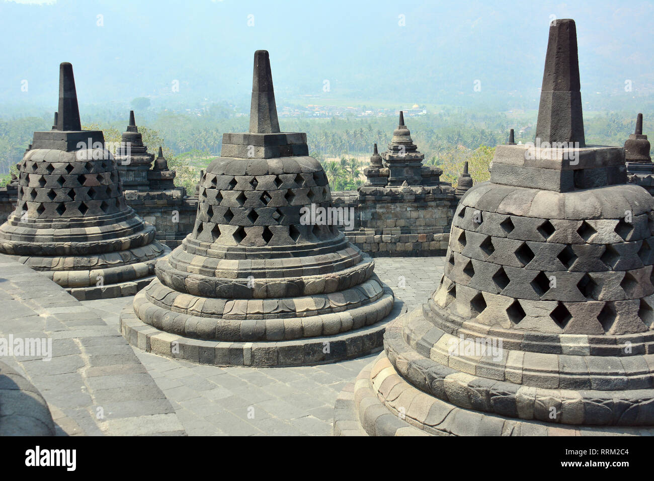 Mahayana Buddhist Temple (9th century), Borobudur, Central Java ...