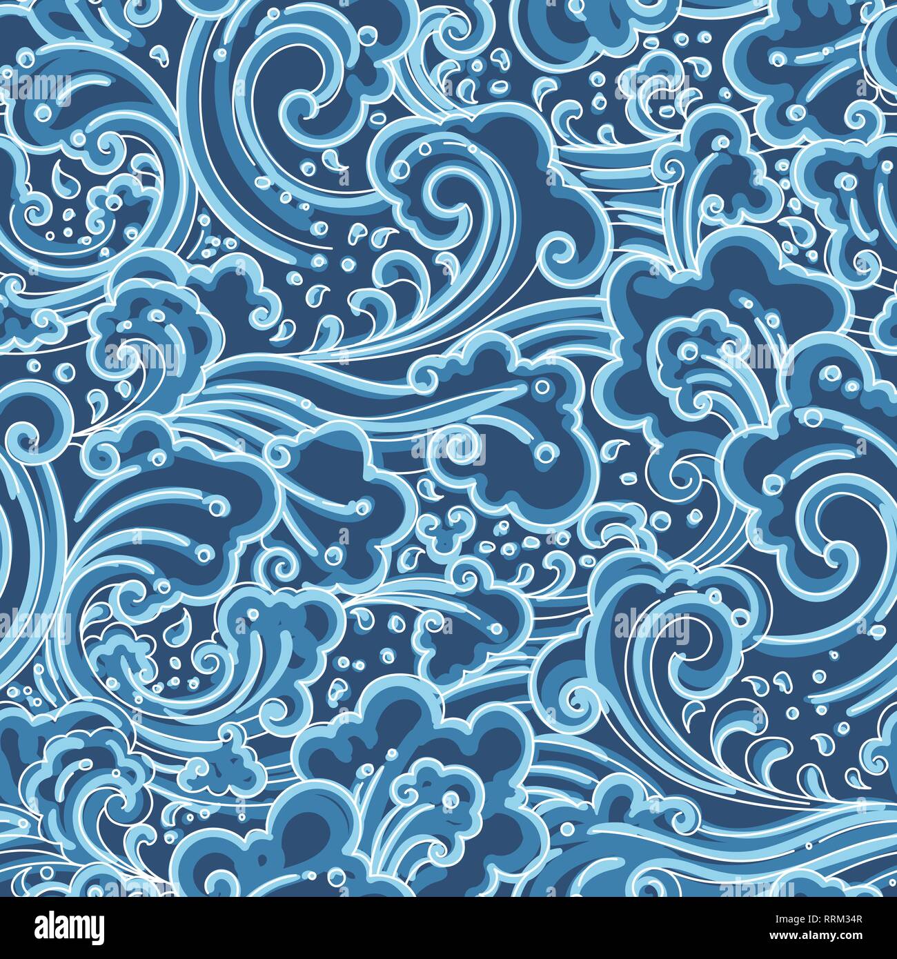 Water wave seamless background Stock Vector Image & Art - Alamy