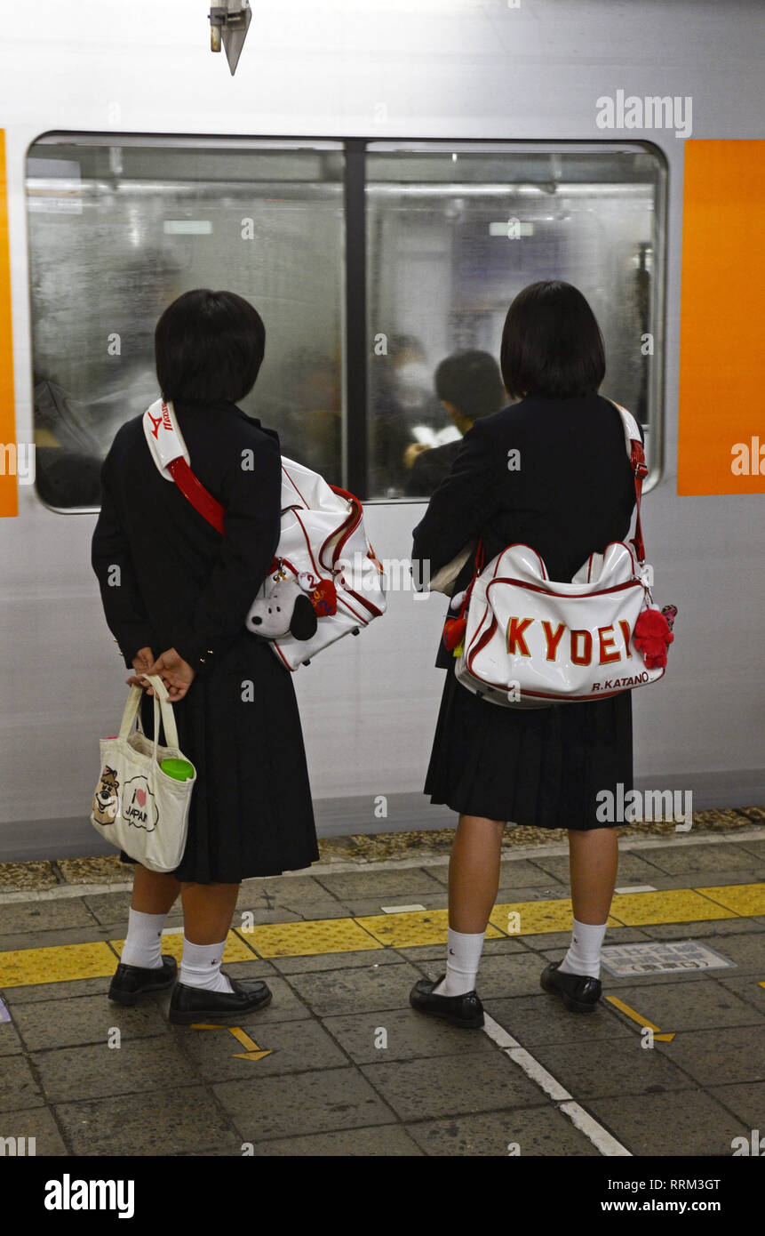 Schoolgirl train japan hi-res stock photography and images - Alamy