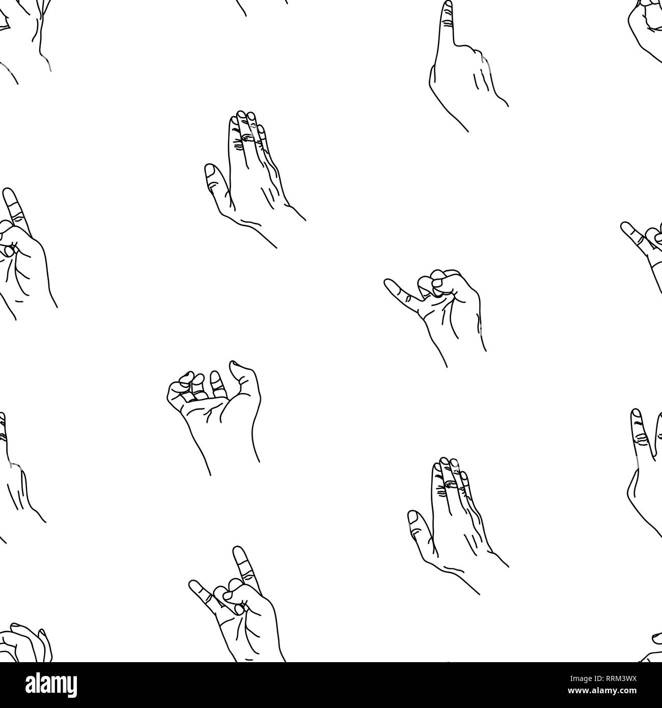 Hands gesture seamless background hi-res stock photography and images ...