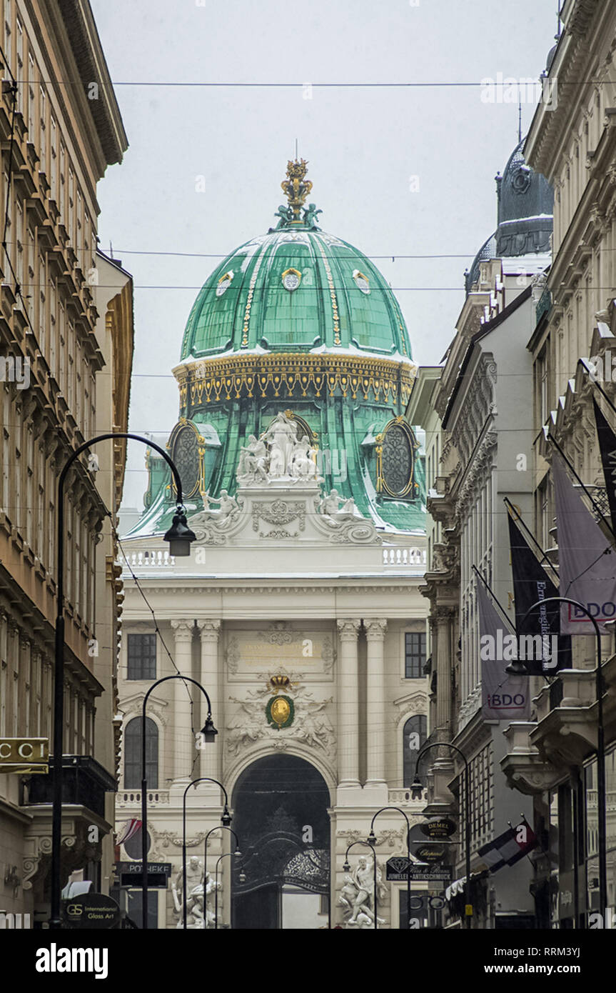Vienna, Austria - January 20, 2014: Sights of Vienna, buildings and ...