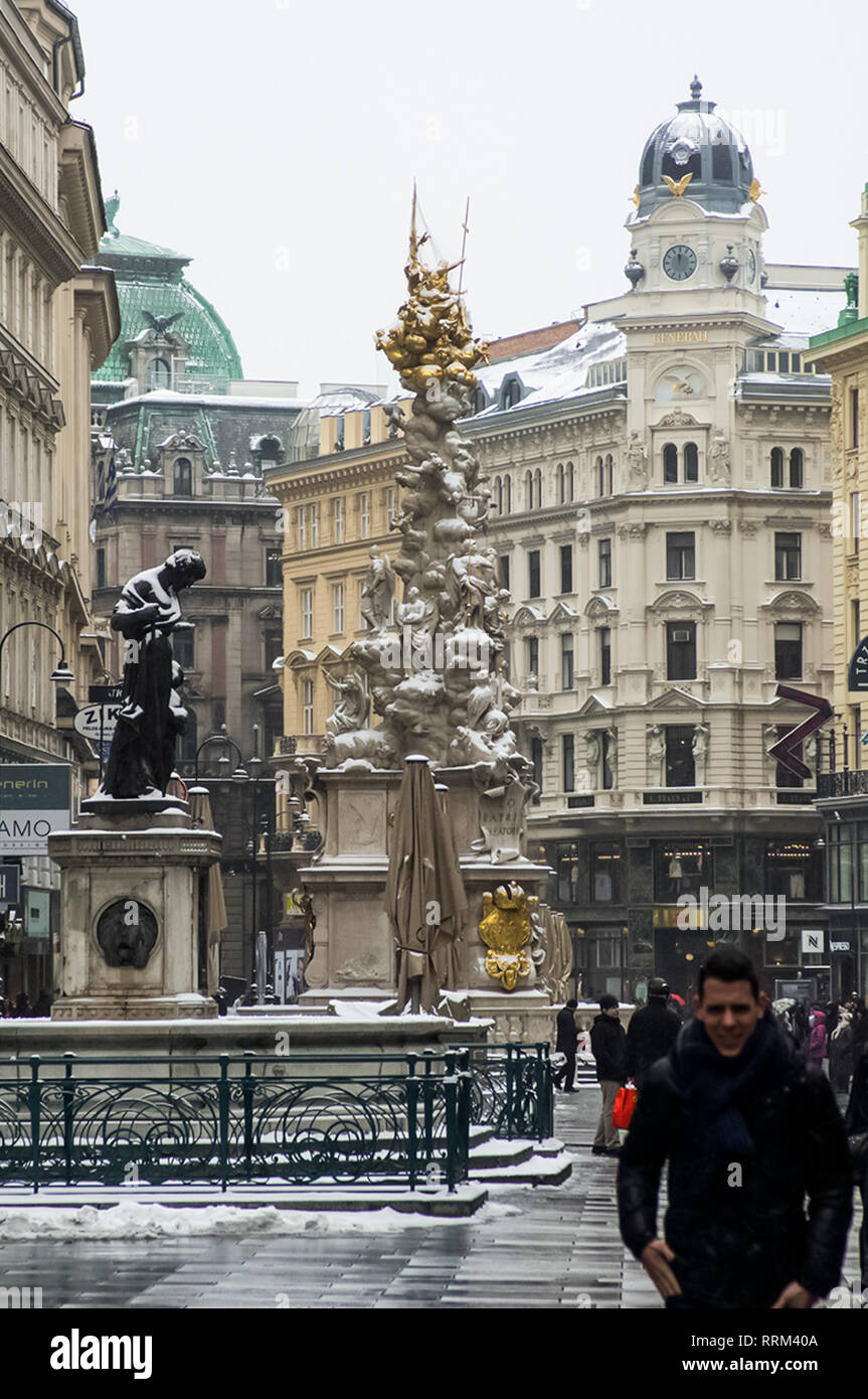 Vienna, Austria - January 20, 2014: Sights of Vienna, buildings and ...
