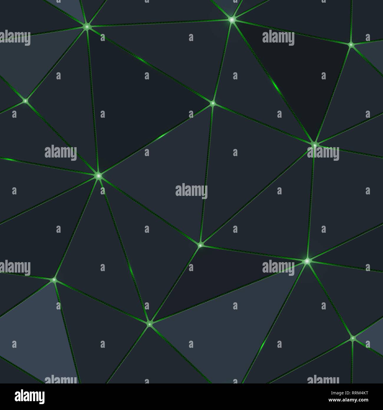 Seamless dark polygon with green light Stock Vector Image & Art - Alamy