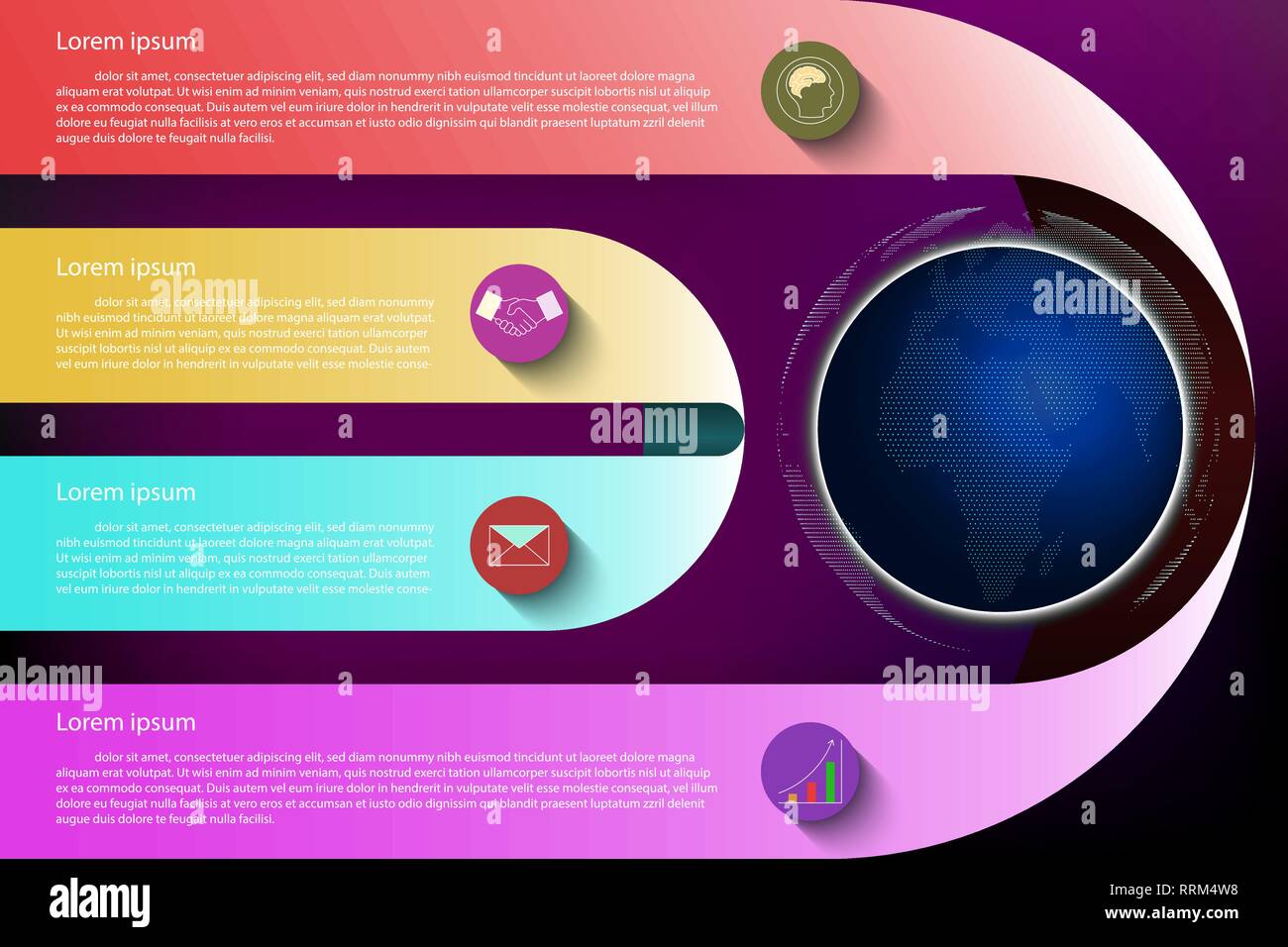 Colorful infographic on dark background Stock Vector Image & Art - Alamy