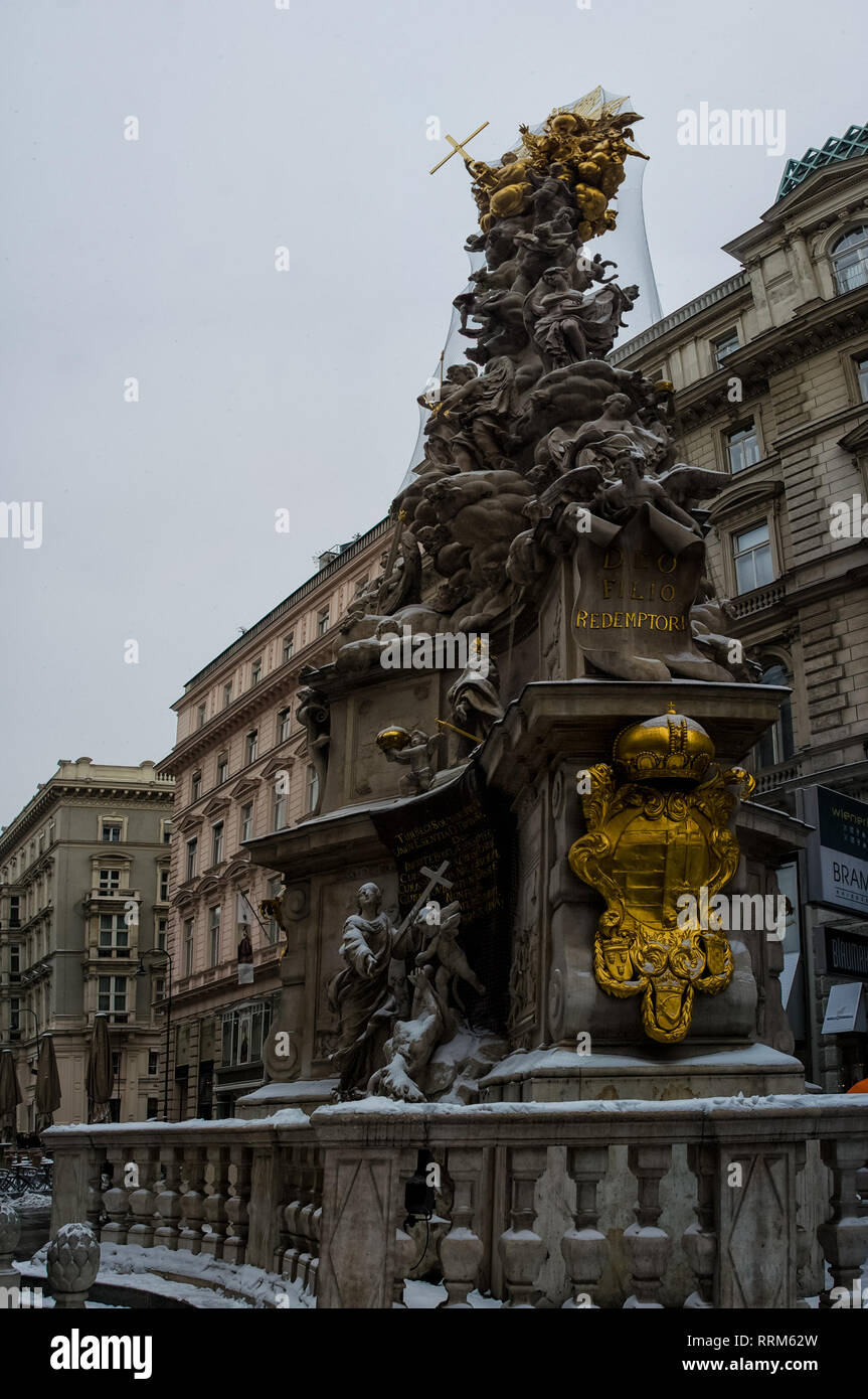 Vienna, Austria - January 20, 2014: Sights of Vienna, buildings and ...