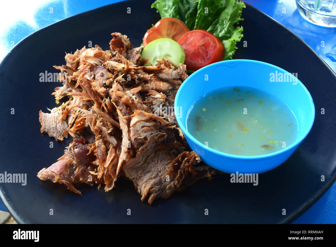 Shredded beef (Roasted cow)in Roasting Ox Festival, note select focus ...