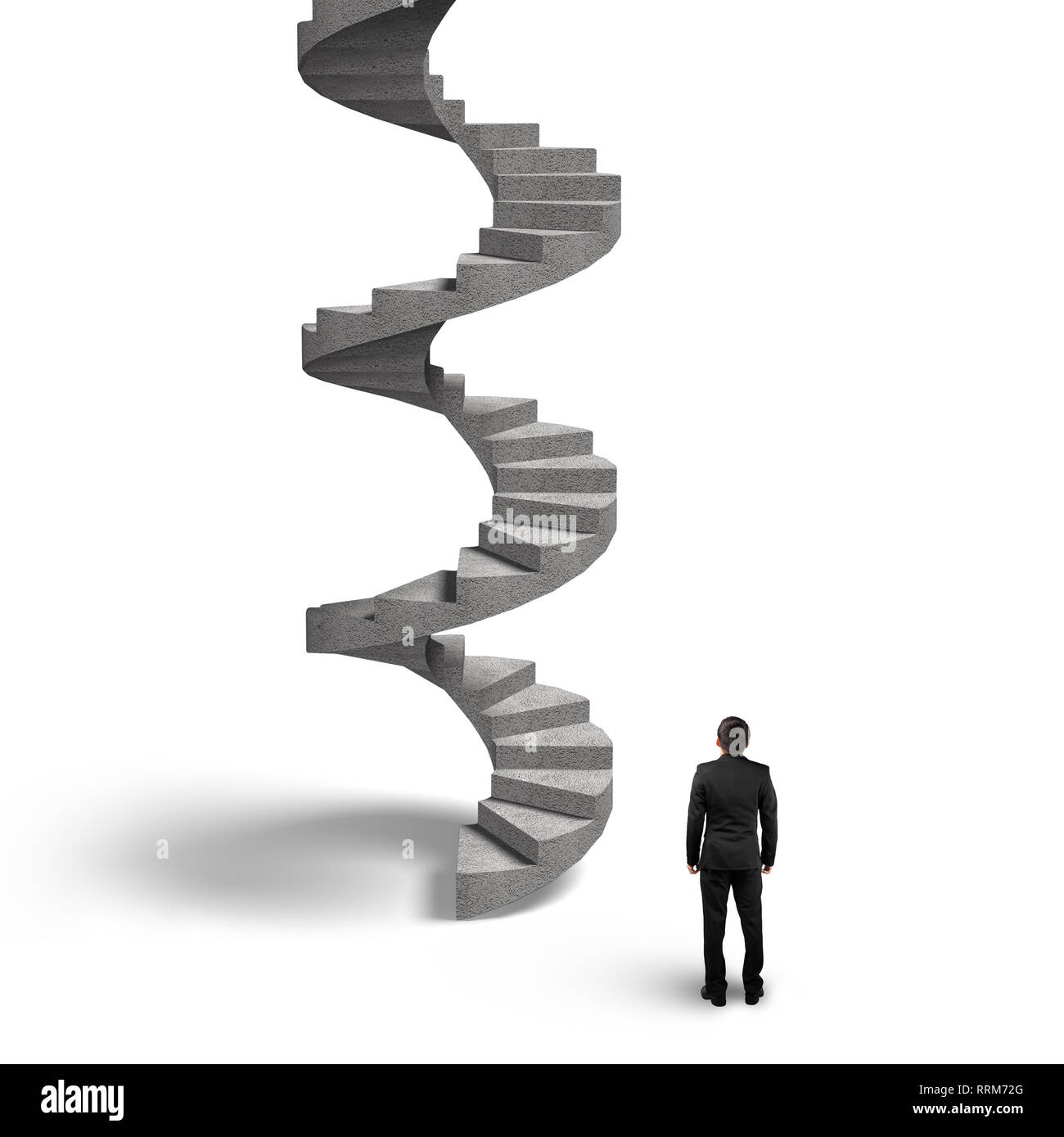 Concrete spiral stairs Cut Out Stock Images & Pictures - Alamy