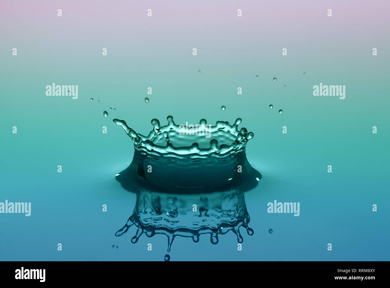 Water splash in shape of crown Stock Photo - Alamy