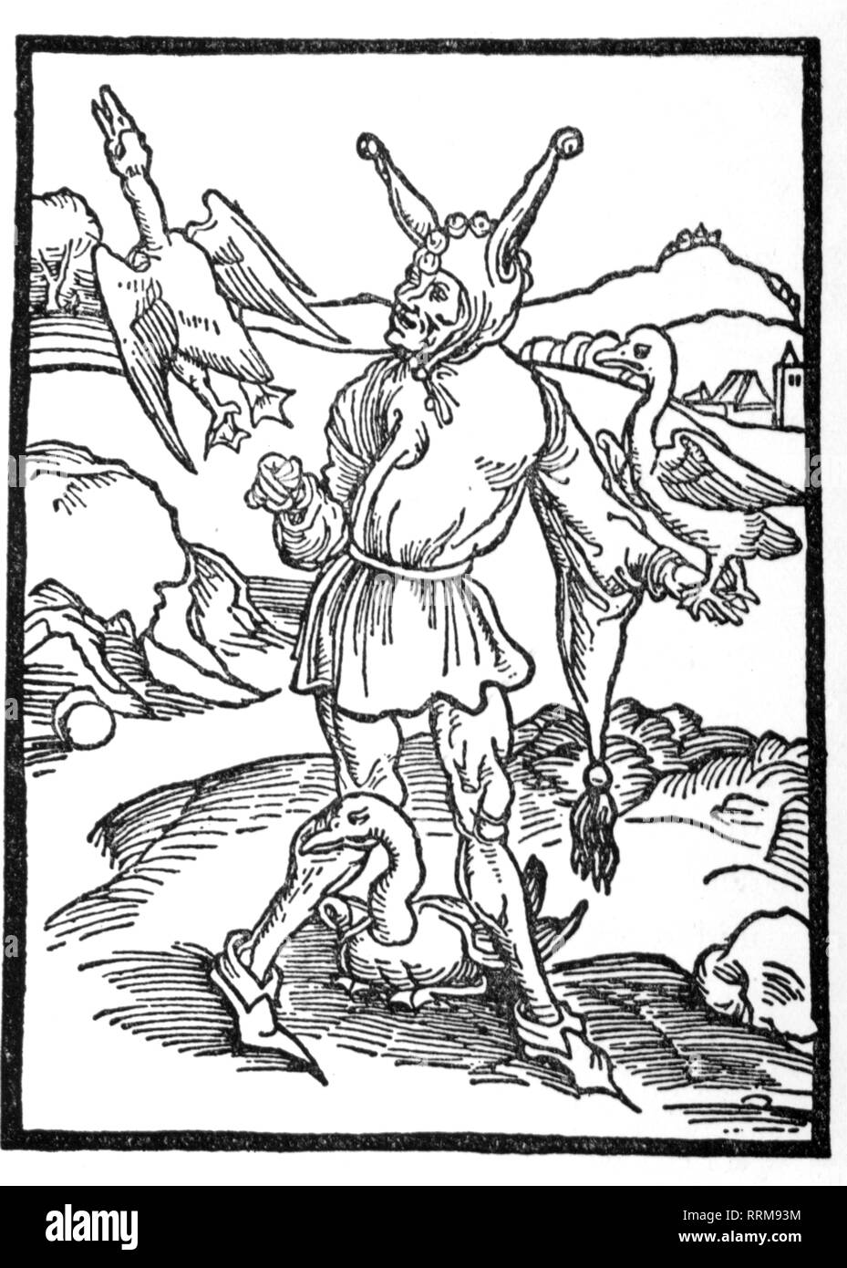 The ship of fools by sebastian brant 1457 1521 Black and White Stock ...