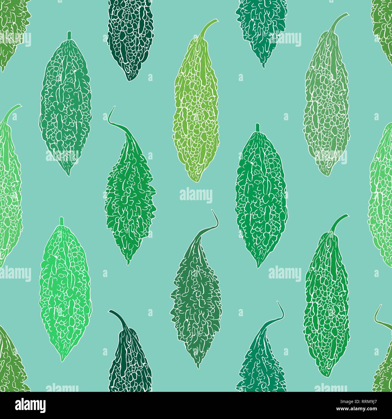 Bitter gourd background Stock Vector Images - Alamy