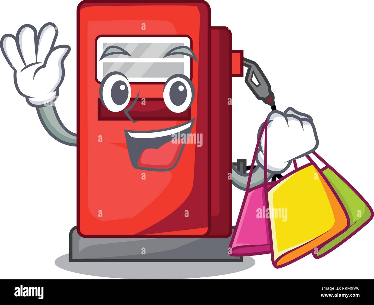Shopping gosoline pump isolated in the mascot Stock Vector Image & Art ...