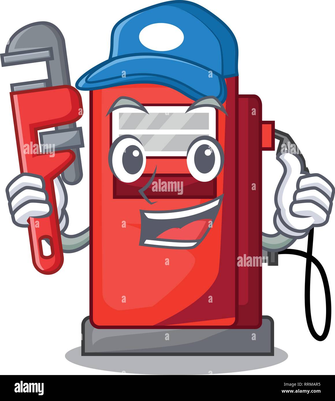 Plumber gosoline pump front the cartoon house Stock Vector Image & Art ...