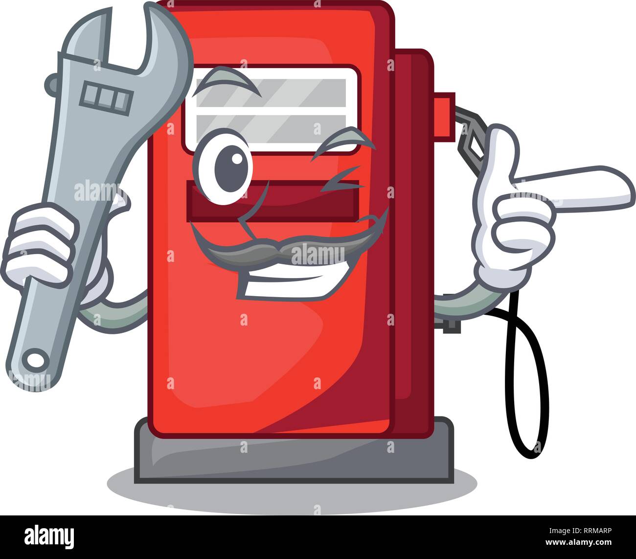 Mechanic gosoline pump front the cartoon house Stock Vector Image & Art ...