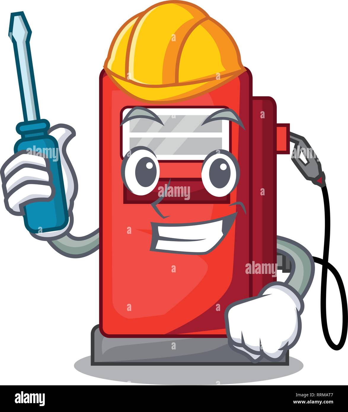 Automotive gosoline pump front the cartoon house Stock Vector Image ...