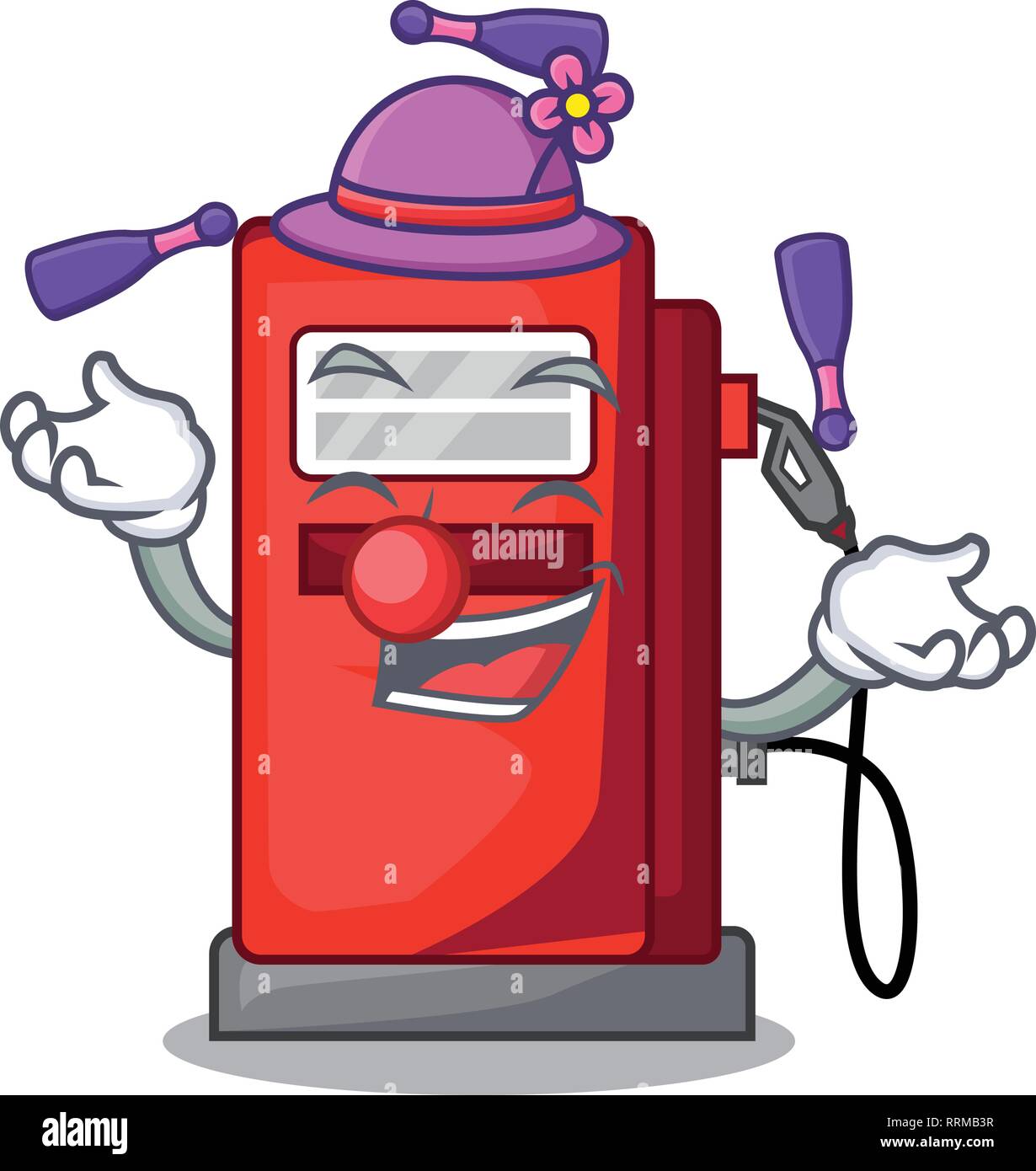 Juggling gosoline pump front the cartoon house Stock Vector Image & Art ...