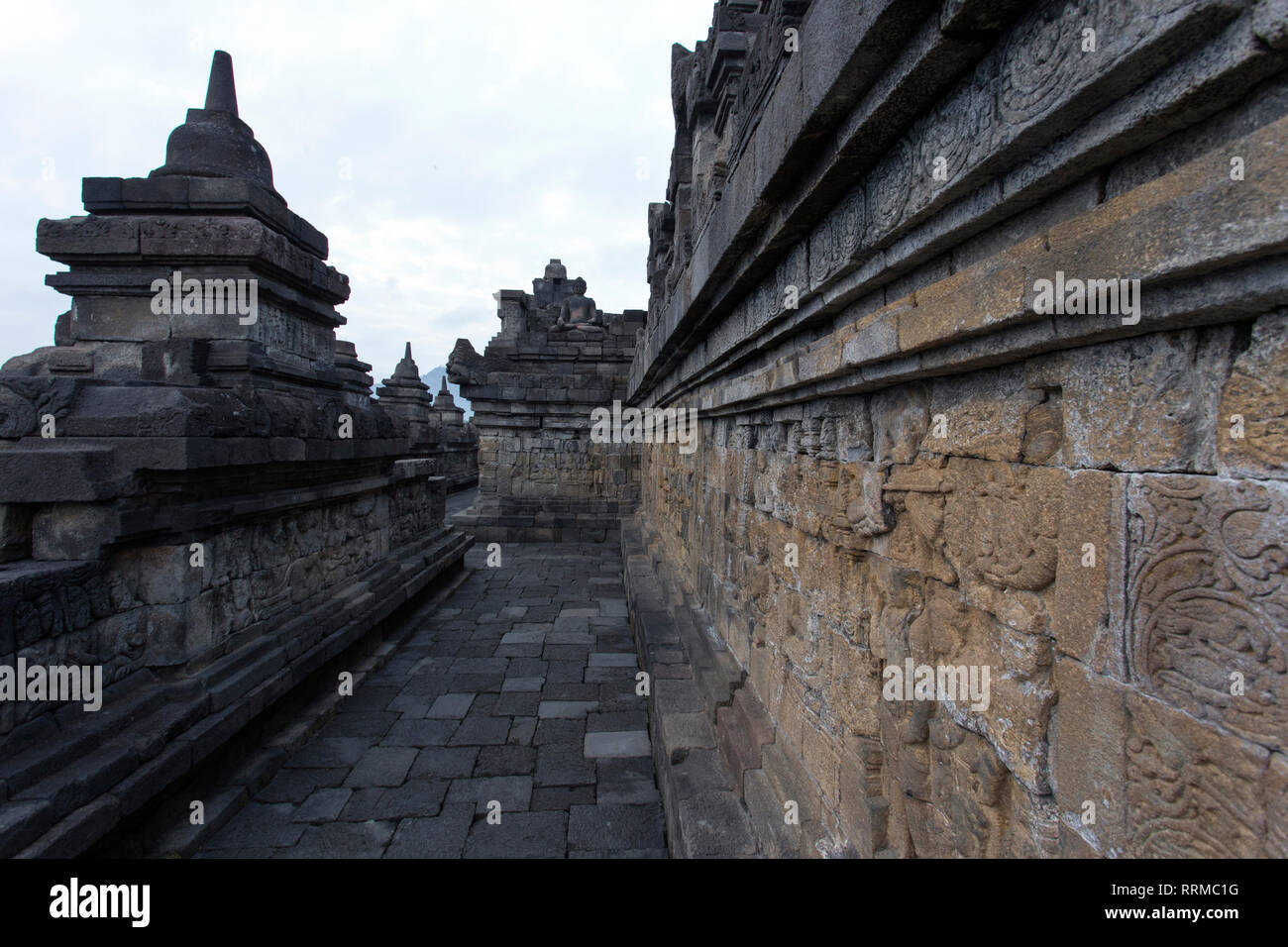 The Borobudur temple carved stone details, Indonesia Stock Photo - Alamy