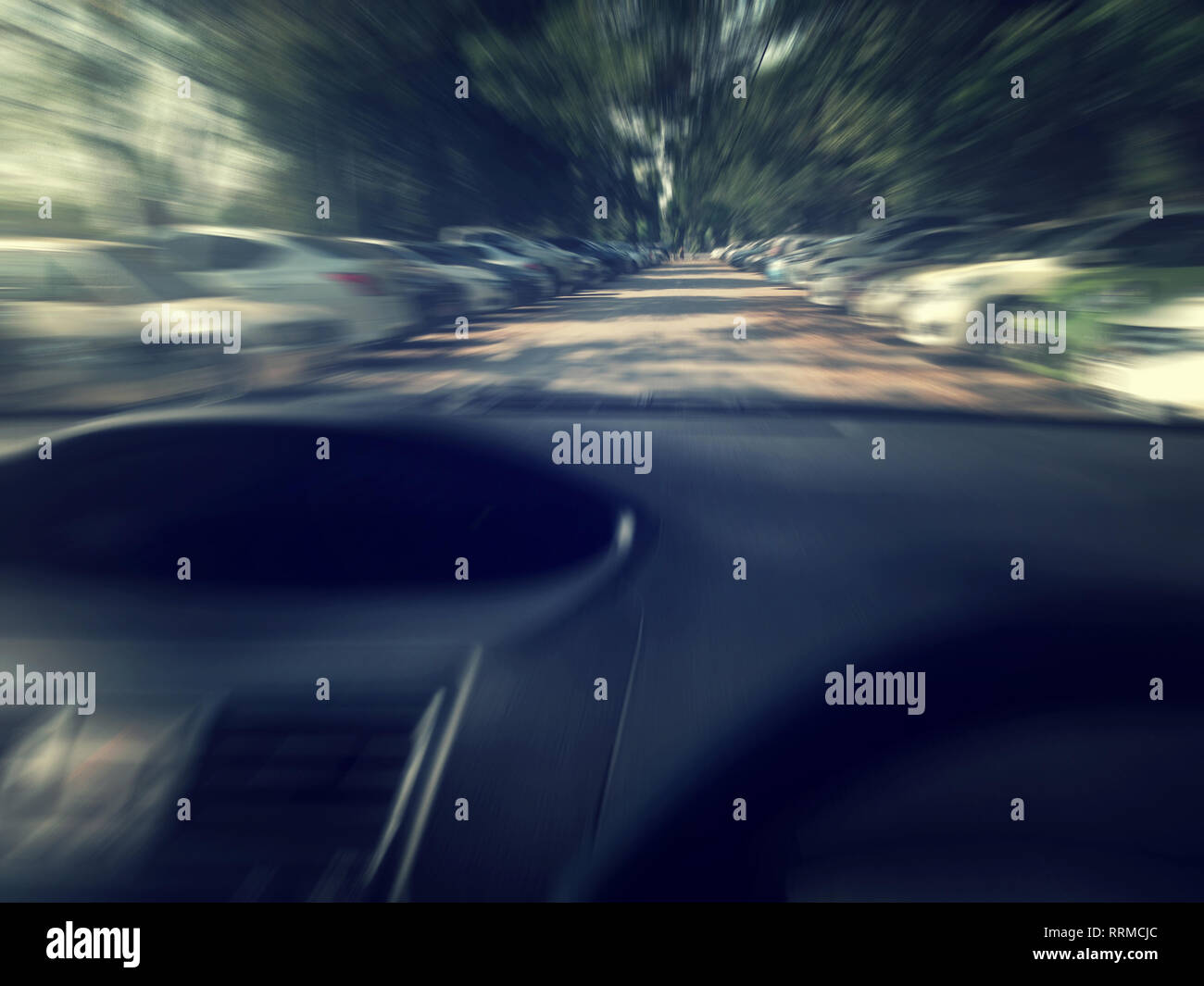 driving car. Vintage filter Stock Photo - Alamy