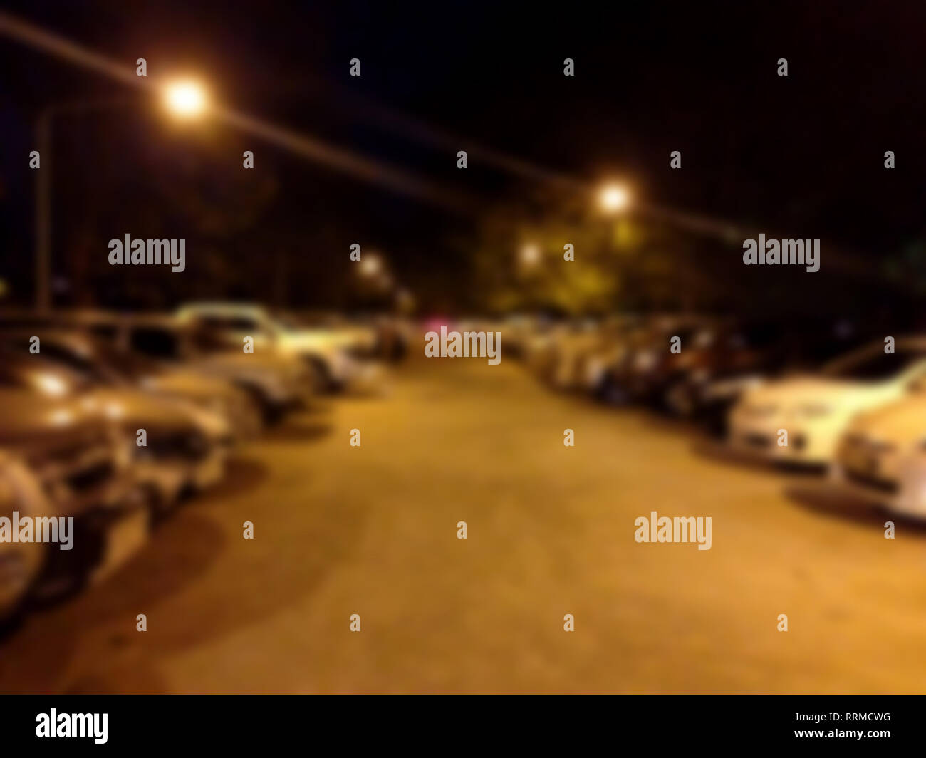Abstract blur outdoor car parking at night Stock Photo - Alamy